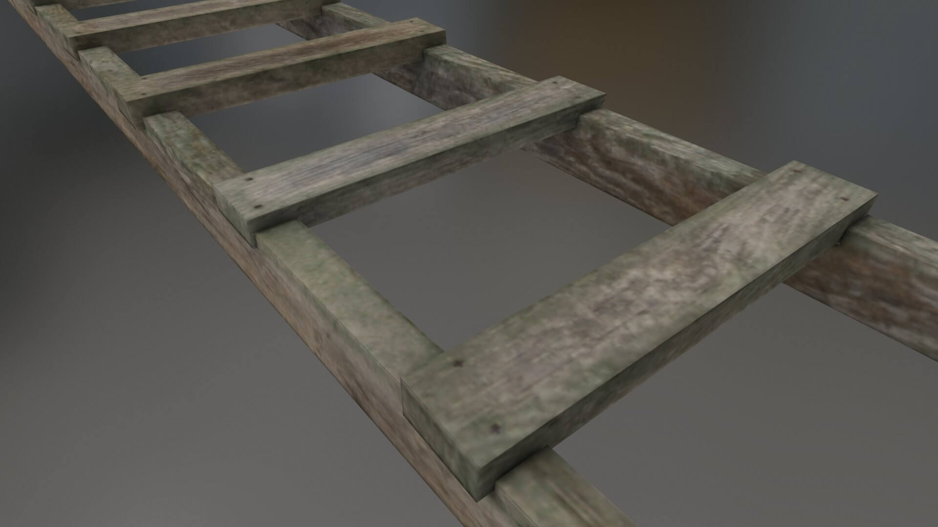 Old Wooden Ladder - 3D Model by Grishmanovskij Anton
