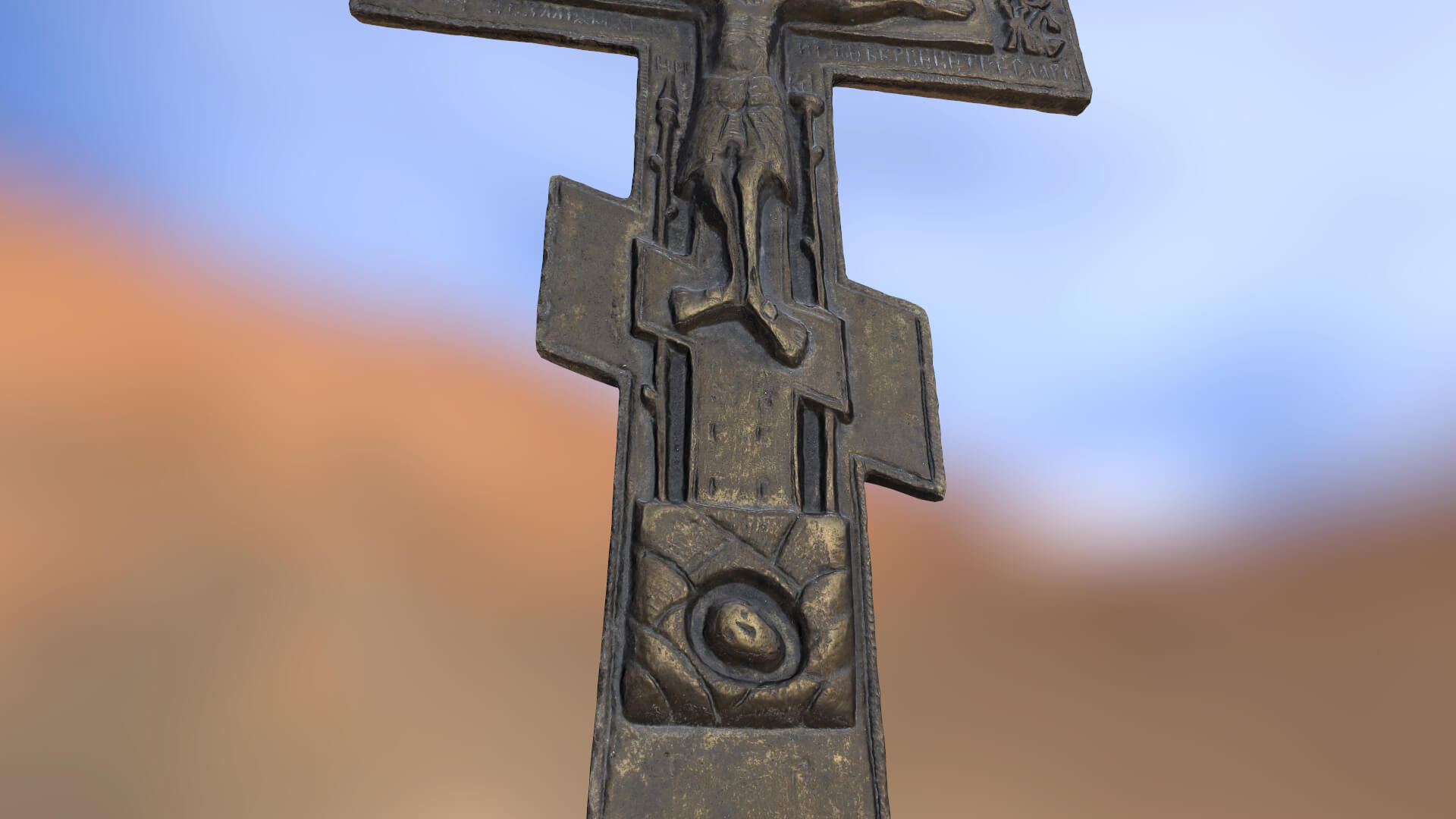 Orthodox Cross - 3D Model by Grishmanovskij Anton