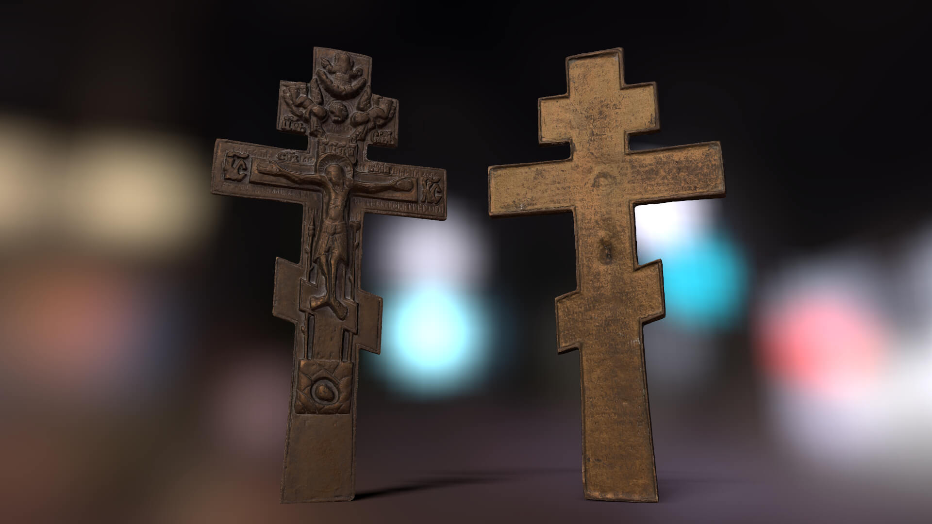 Orthodox Cross - 3D Model by Grishmanovskij Anton