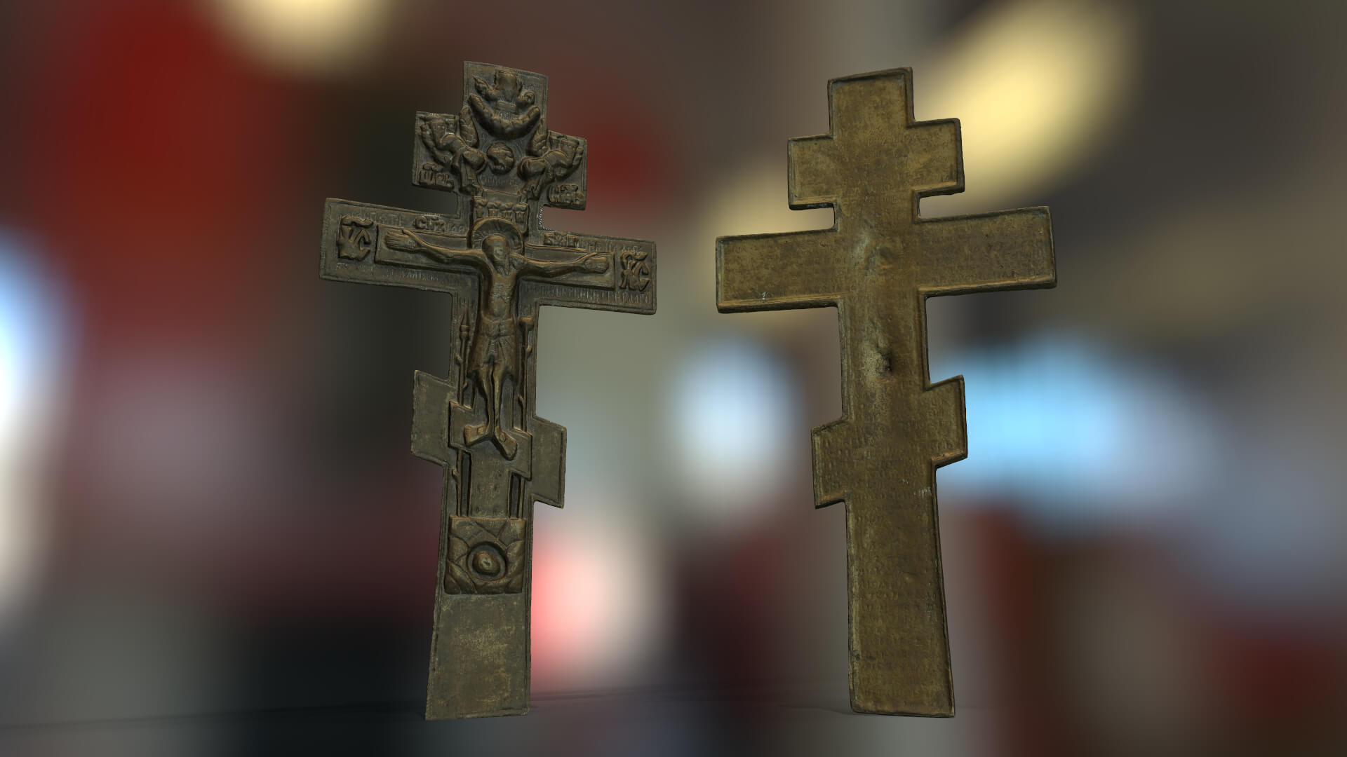 Orthodox Cross - 3D Model by Grishmanovskij Anton