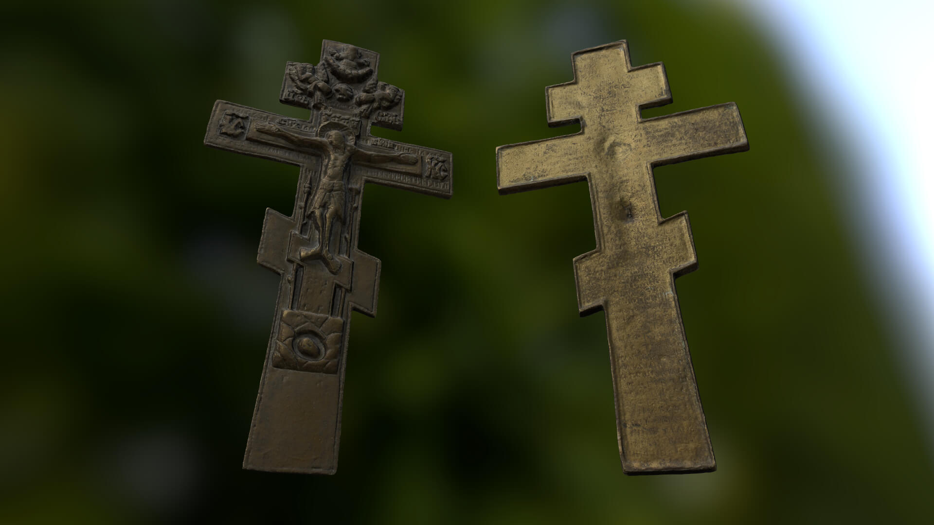 Orthodox Cross - 3D Model by Grishmanovskij Anton