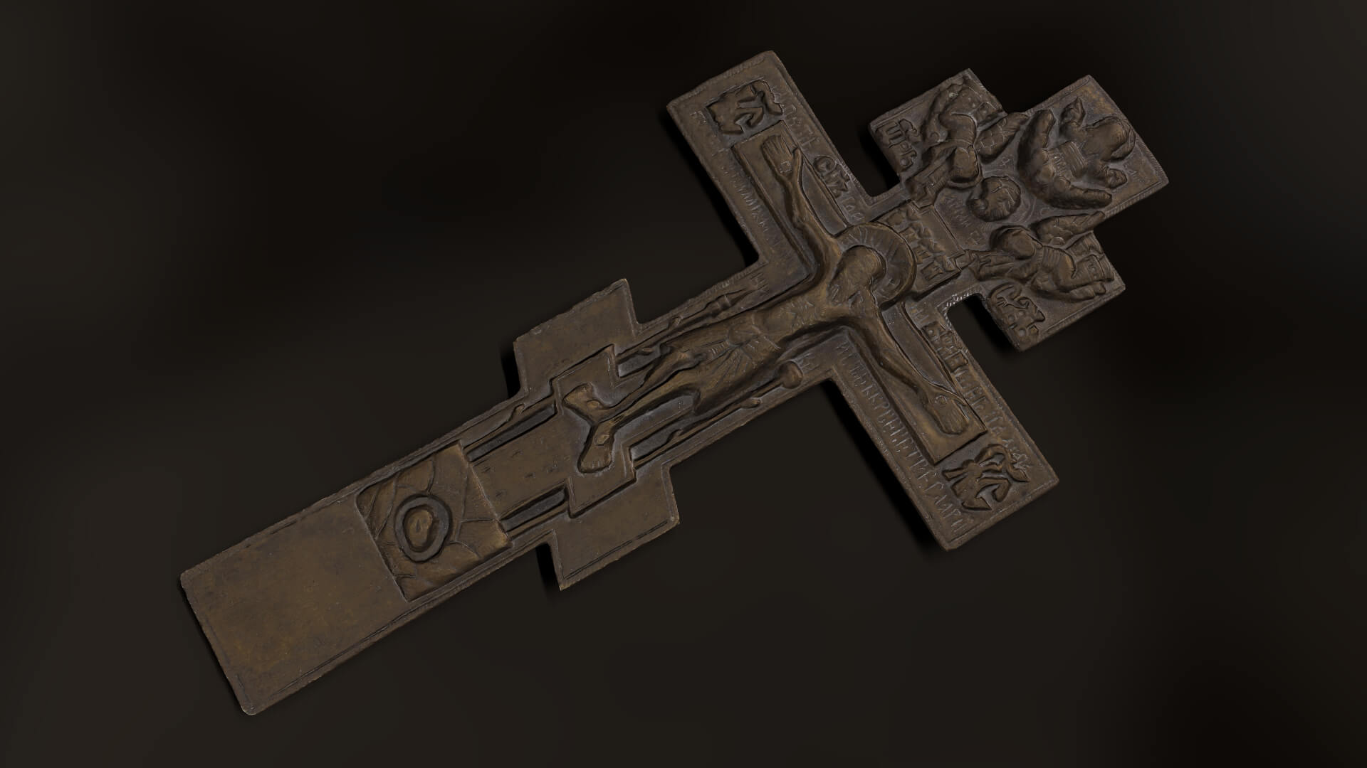 Orthodox Cross - 3D Model by Grishmanovskij Anton