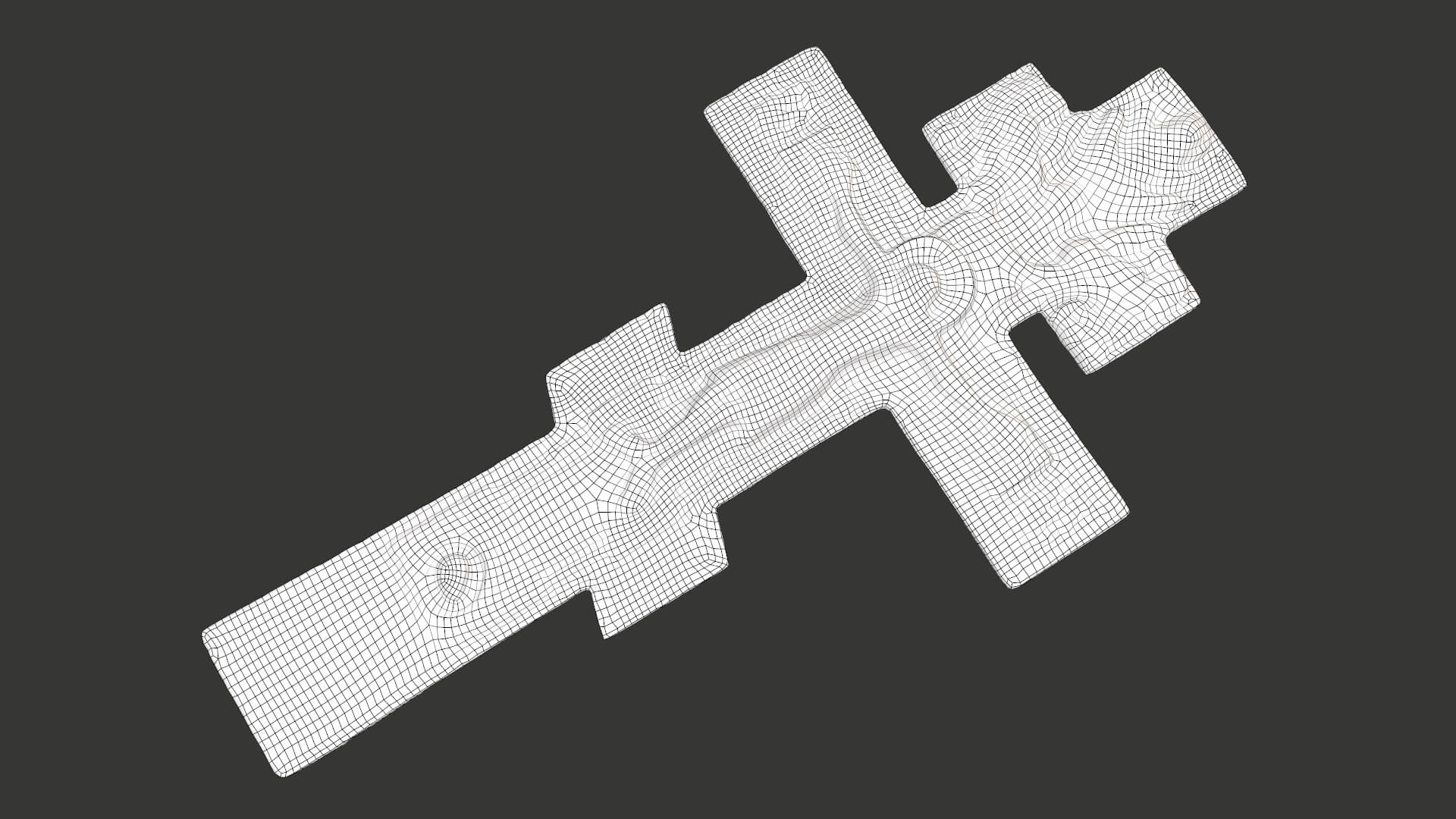 Orthodox Cross - 3D Model by Grishmanovskij Anton