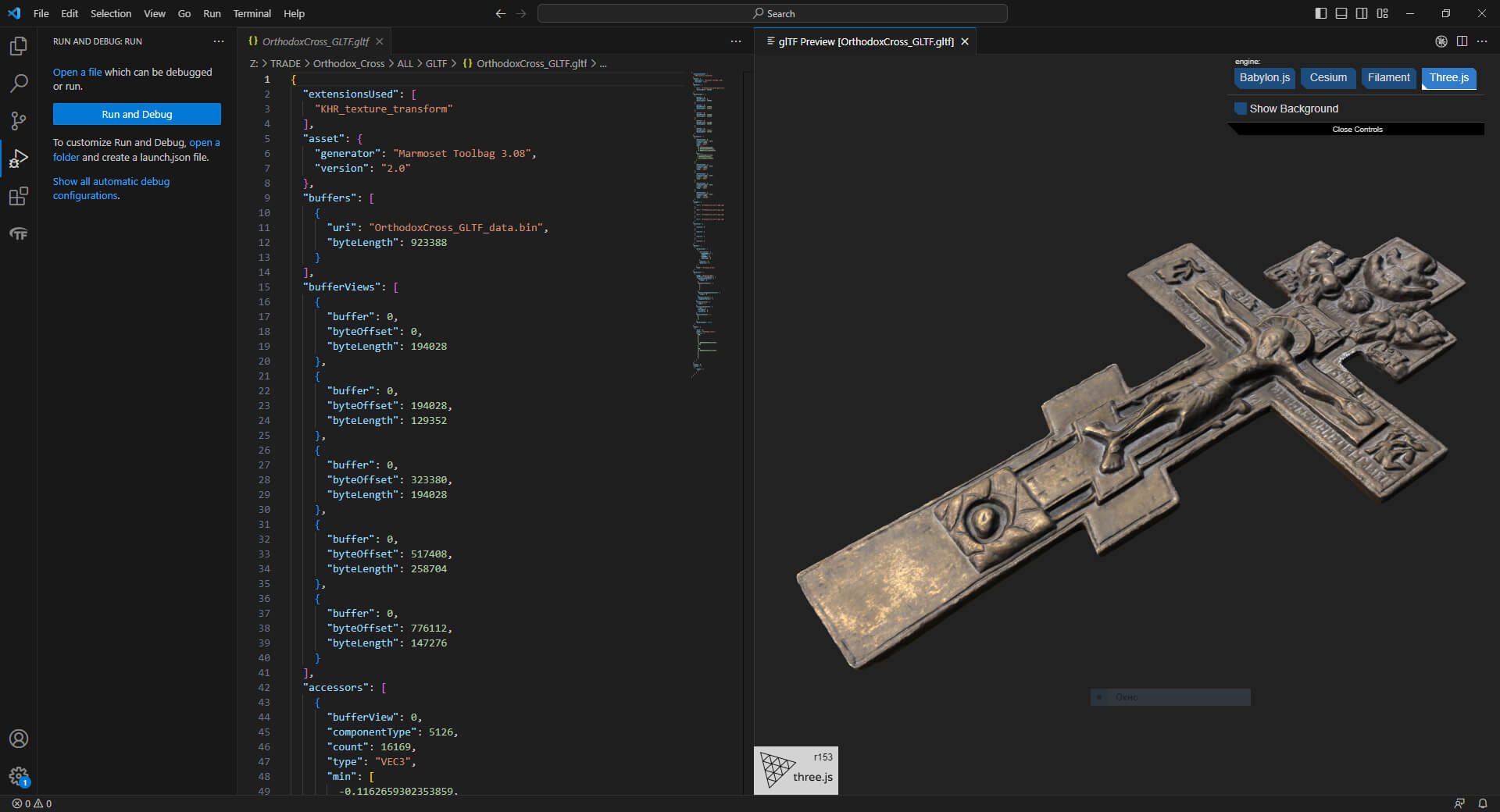 Orthodox Cross - 3D Model by Grishmanovskij Anton