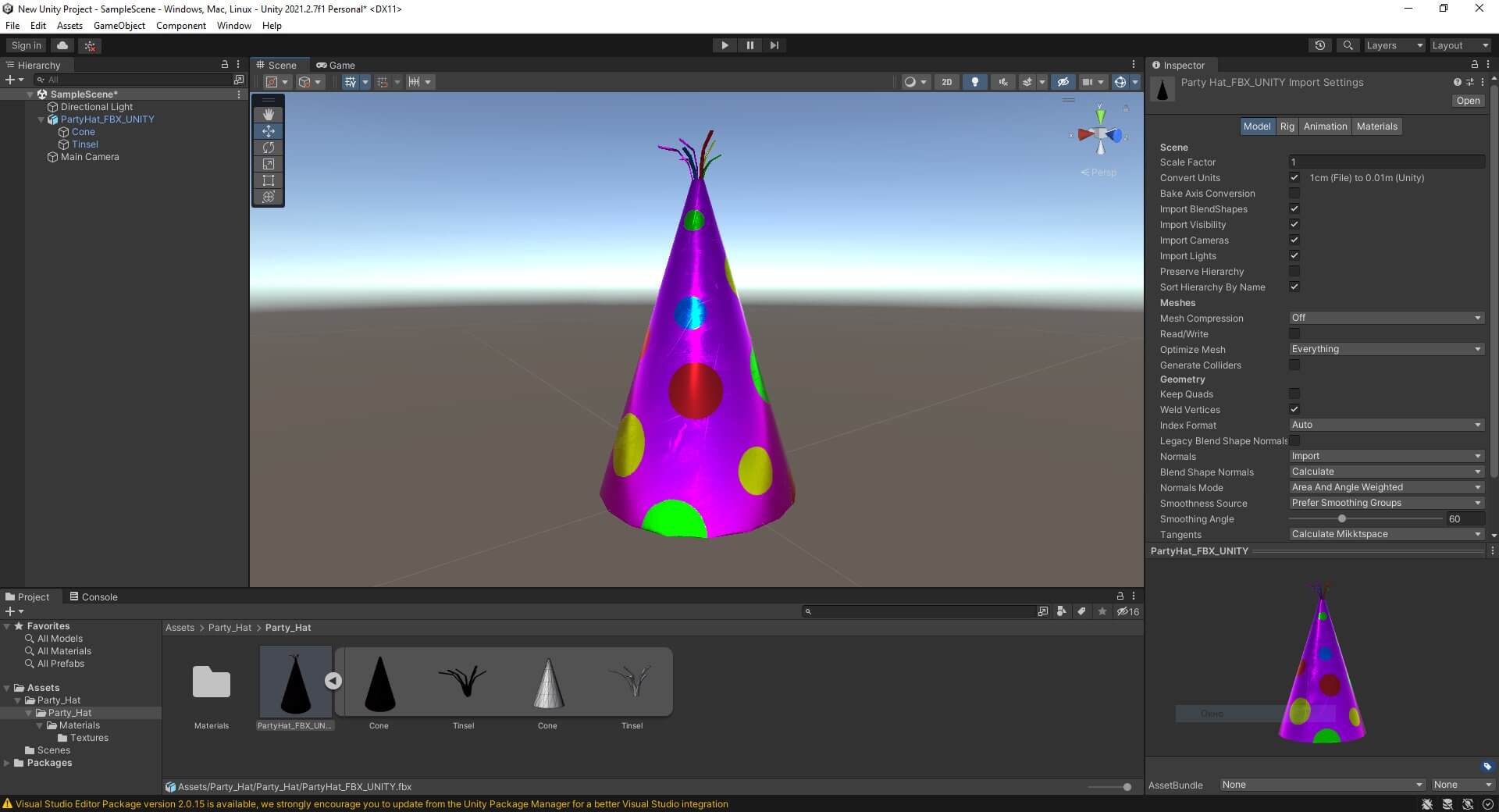 Party Hat - 3D Model by Grishmanovskij Anton