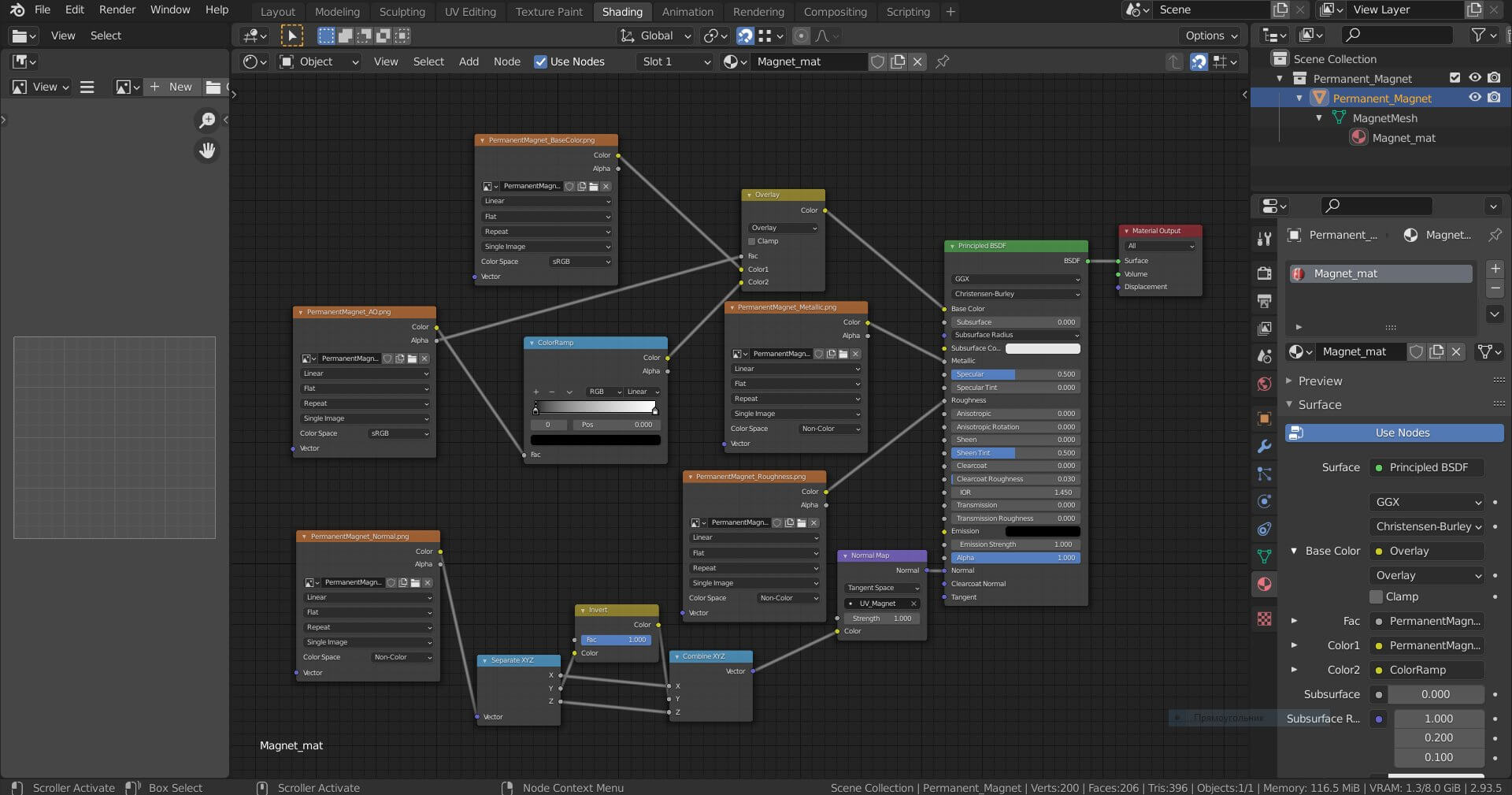 Permanent Magnet - 3D Model by Grishmanovskij Anton