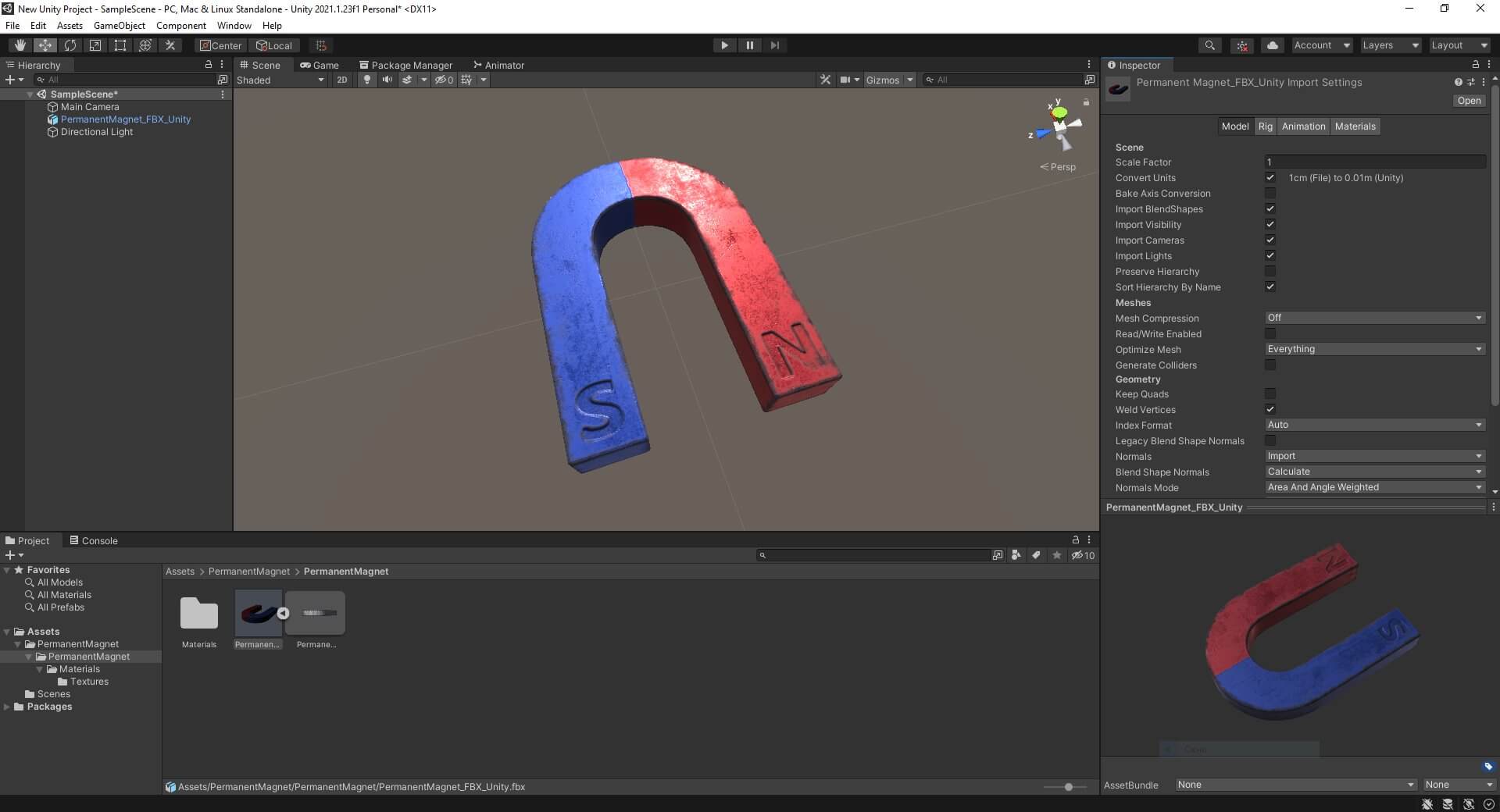 Permanent Magnet - 3D Model by Grishmanovskij Anton