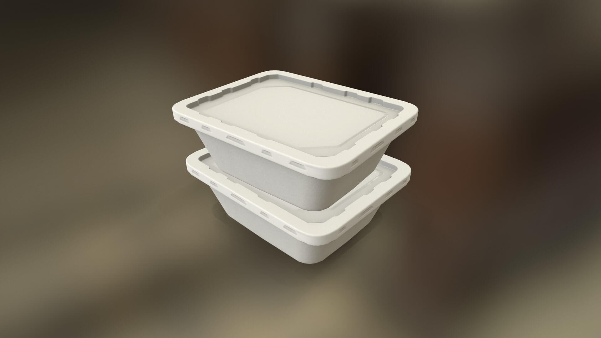 Plastic Container - 3D Model by Grishmanovskij Anton