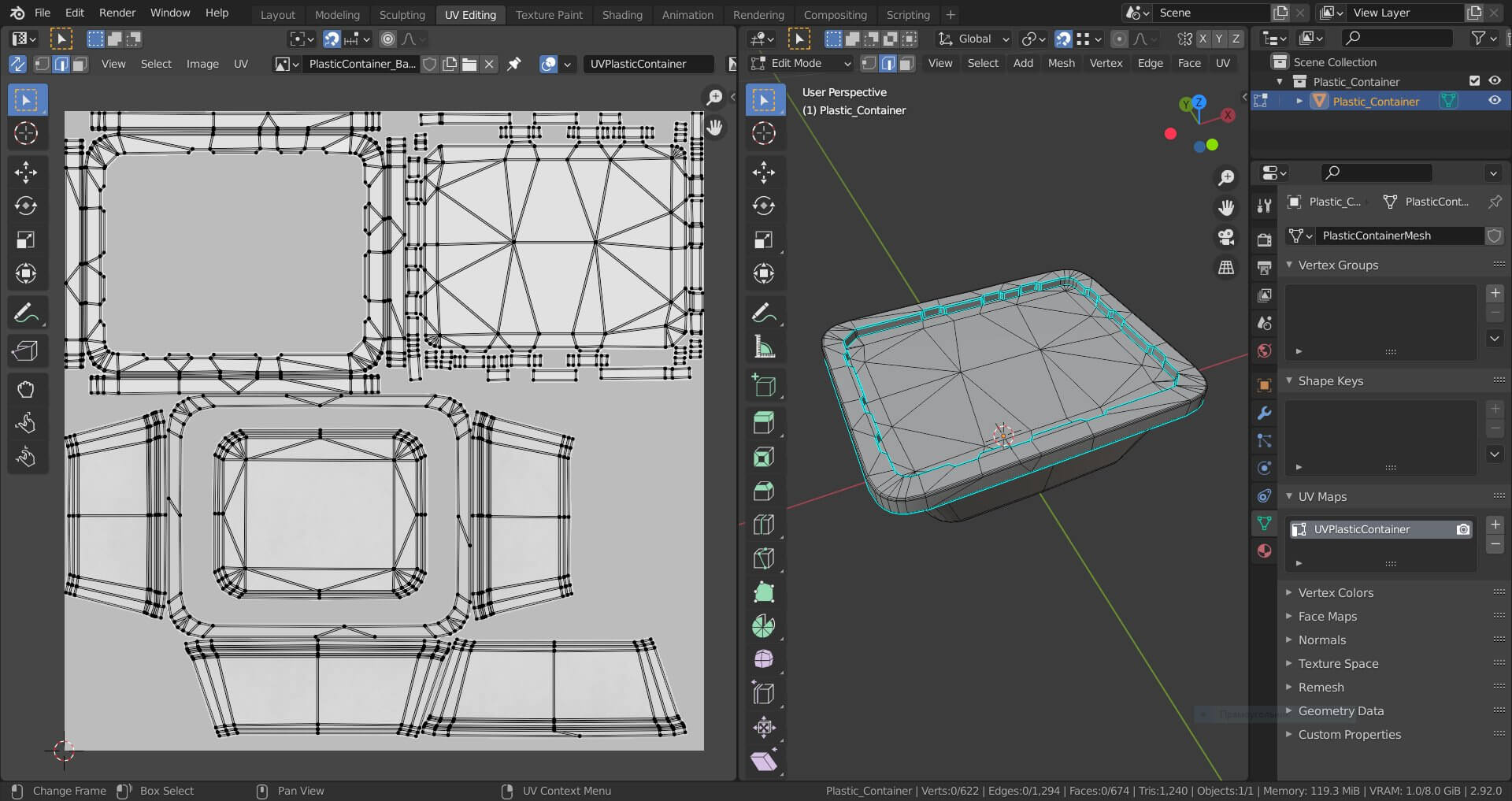Plastic Container - 3D Model by Grishmanovskij Anton