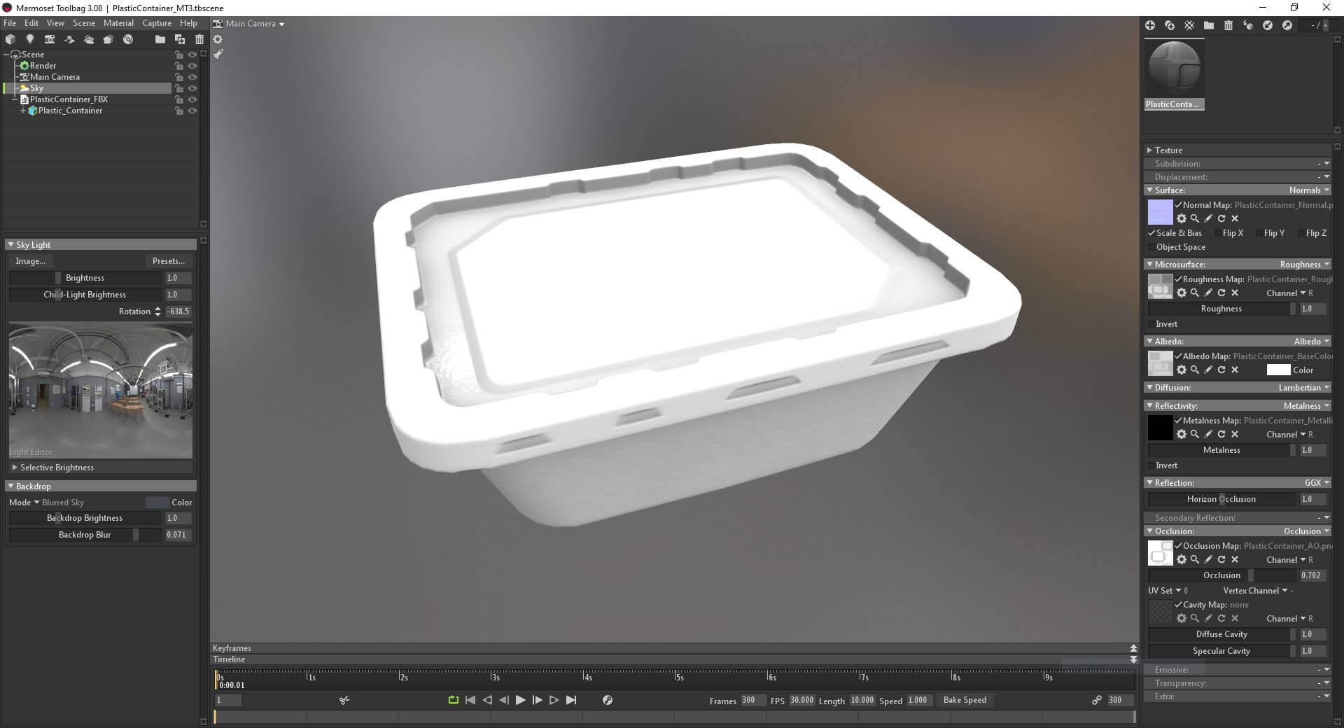 Plastic Container - 3D Model by Grishmanovskij Anton