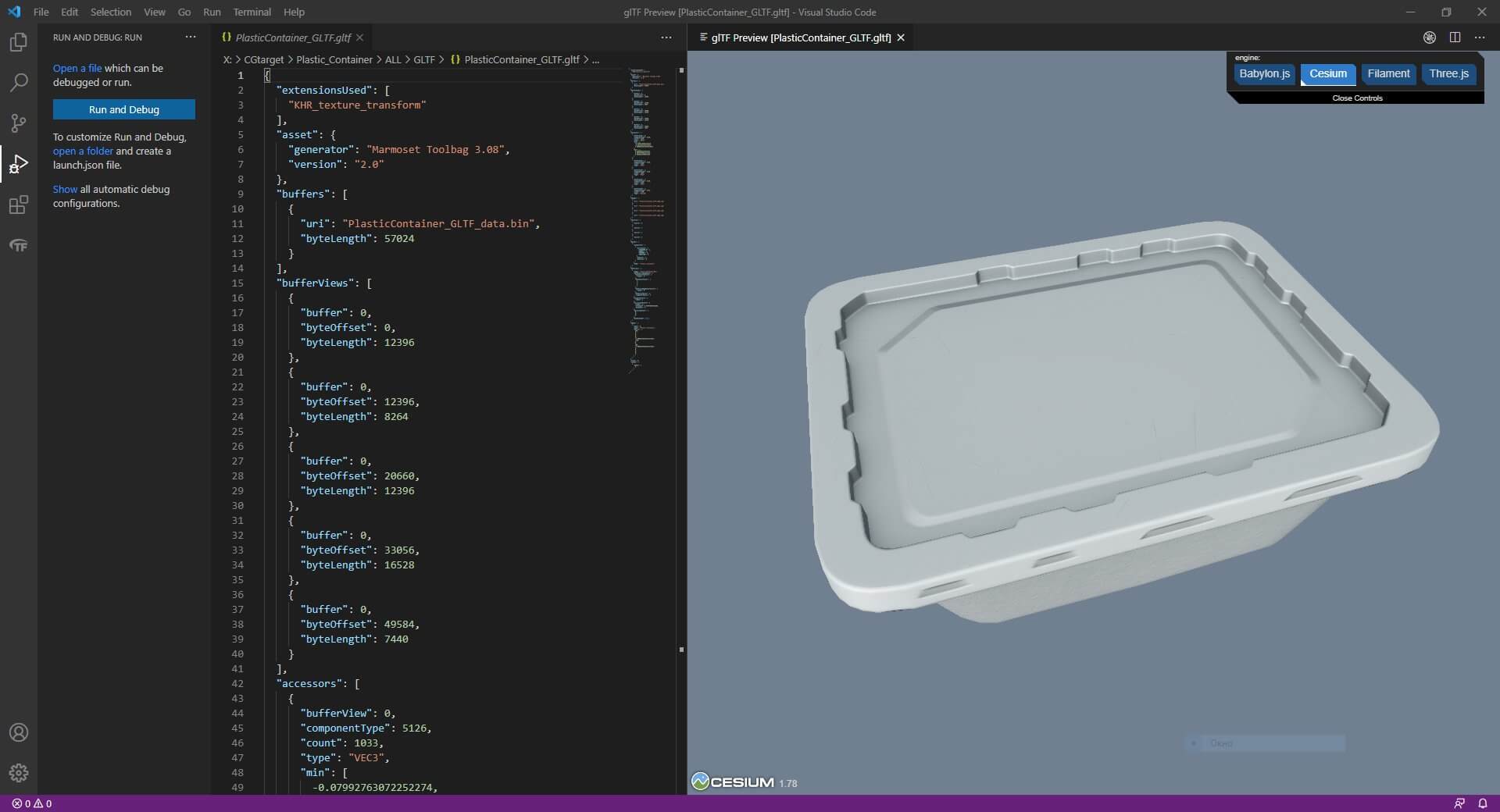 Plastic Container - 3D Model by Grishmanovskij Anton