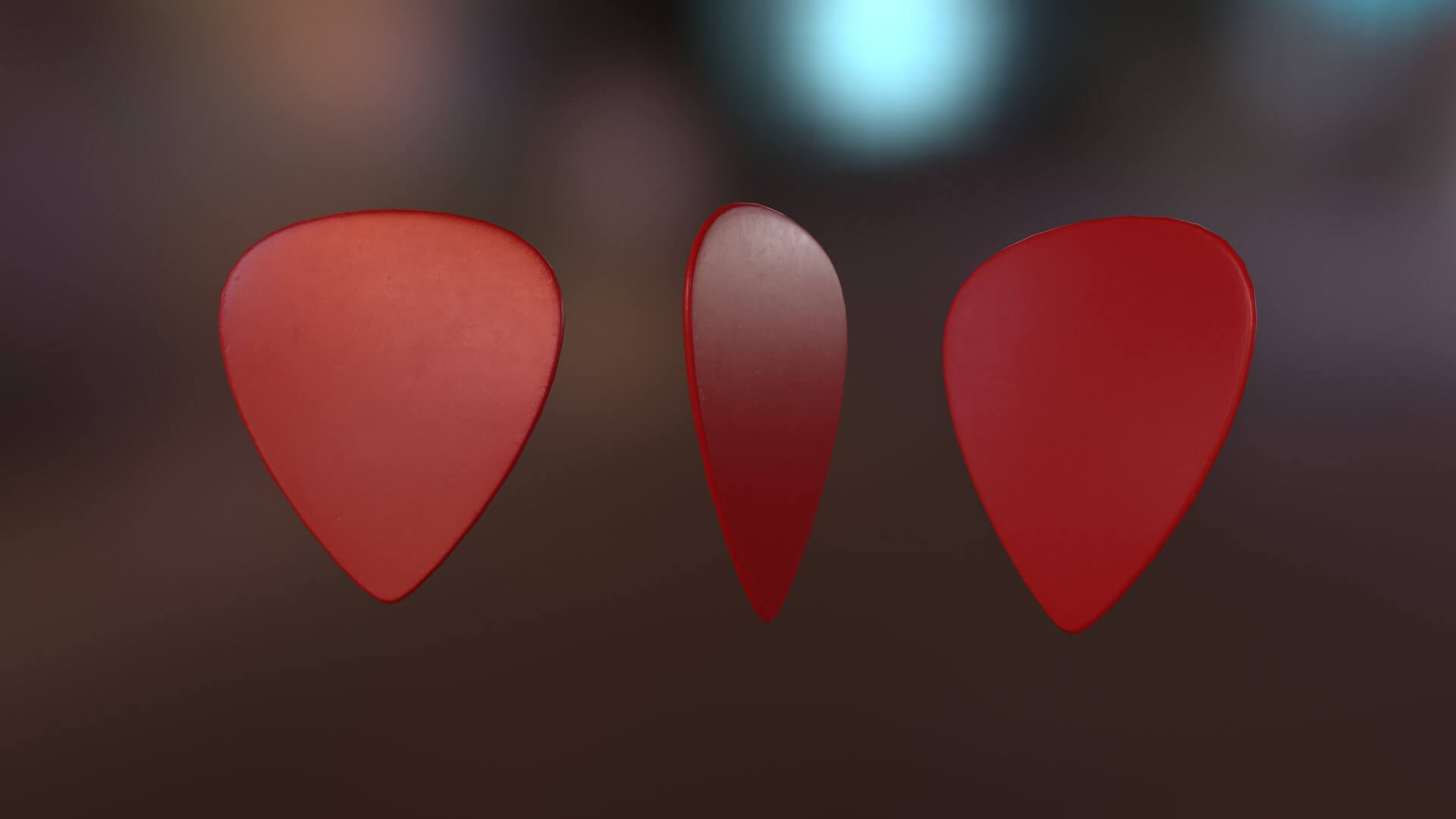 Plectrum Red - 3D Model by Grishmanovskij Anton