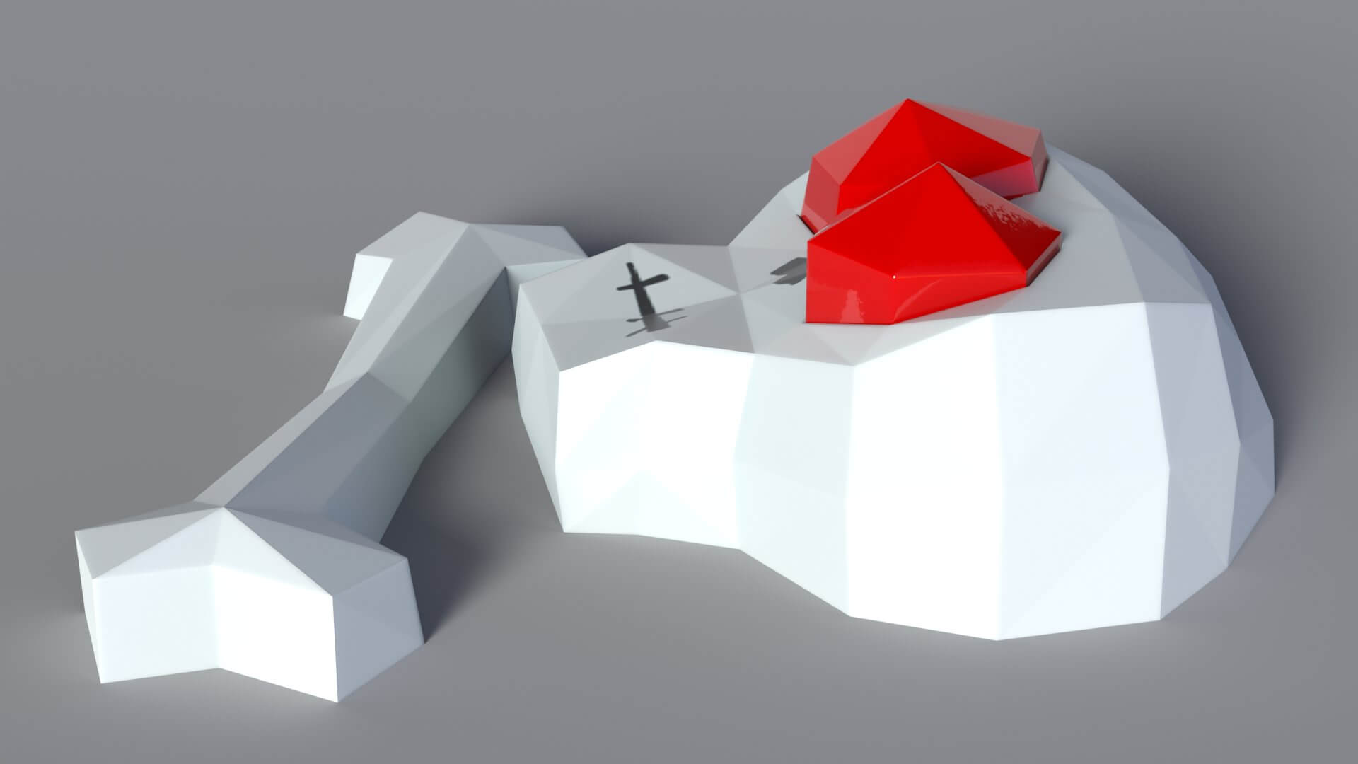 Polygonal Cartoon Skull - 3D Model by Grishmanovskij Anton