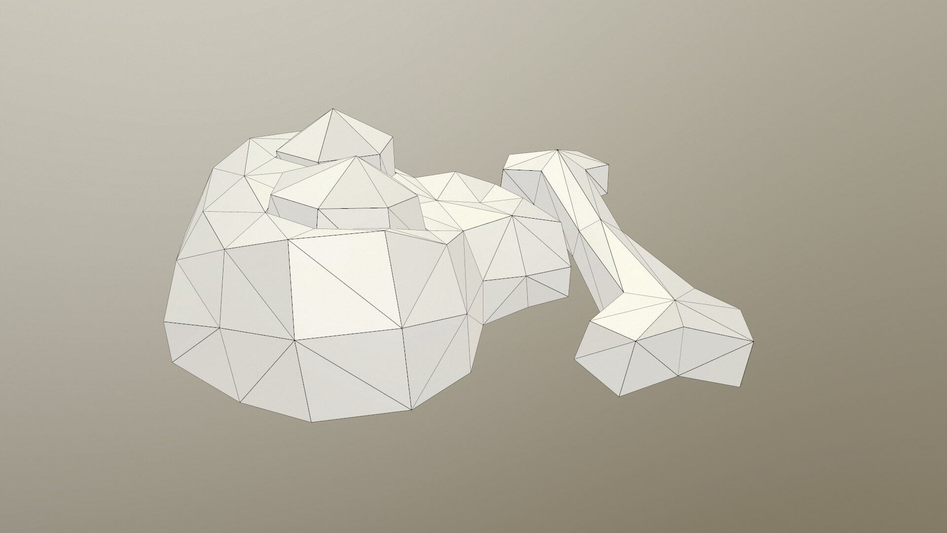 Polygonal Cartoon Skull - 3D Model by Grishmanovskij Anton