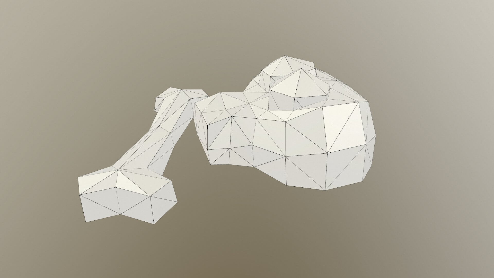 Polygonal Cartoon Skull - 3D Model by Grishmanovskij Anton