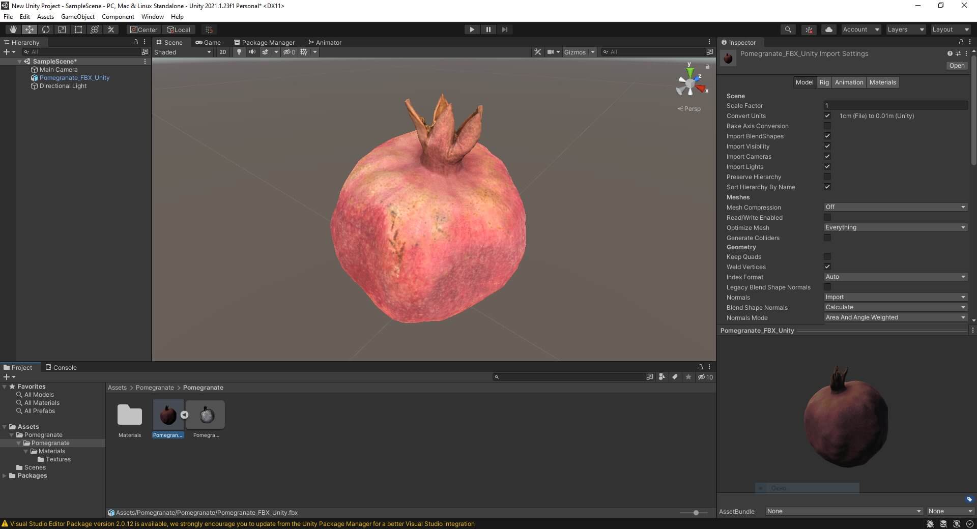 Pomegranate - 3D Model by Grishmanovskij Anton