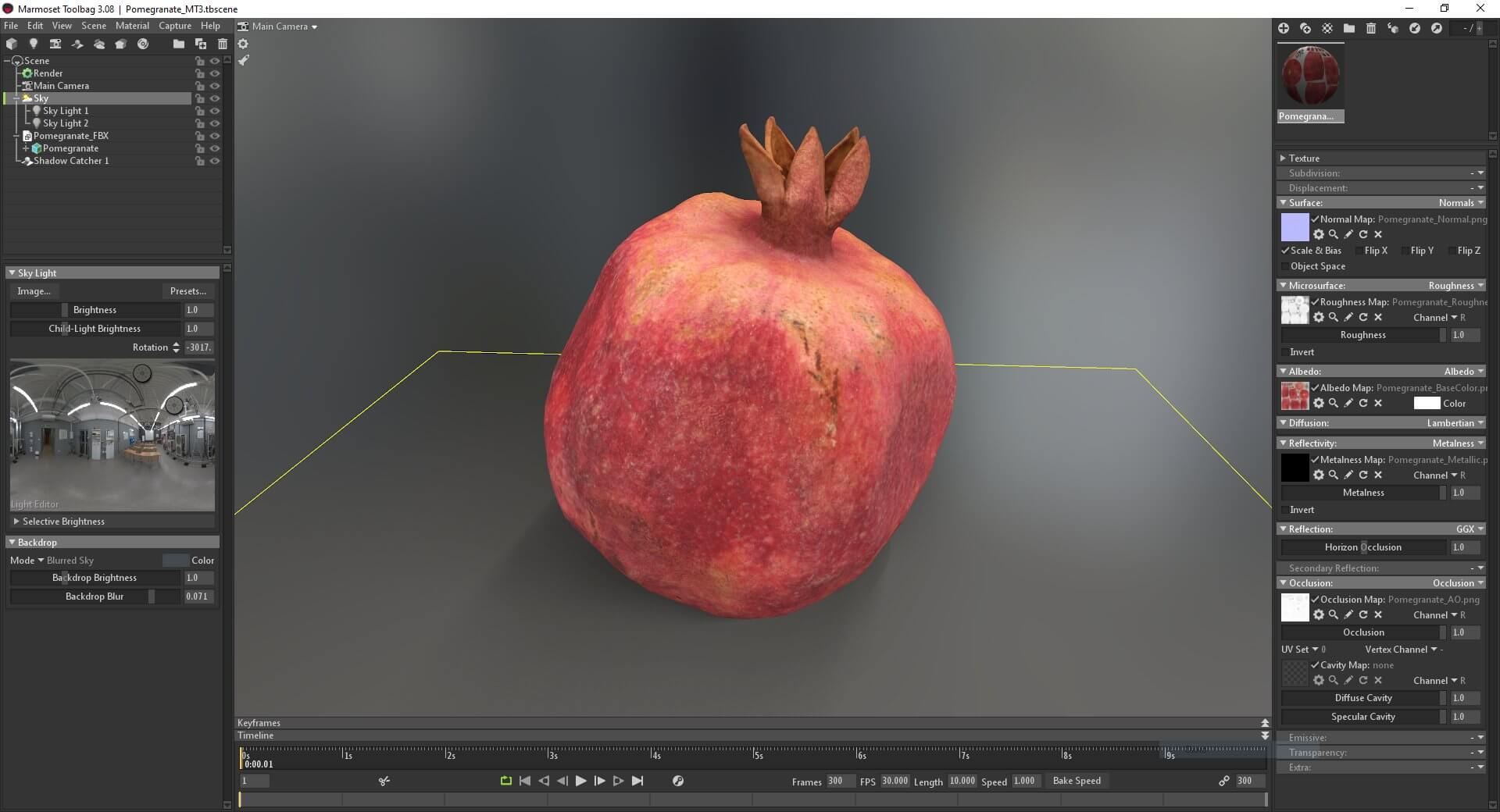 Pomegranate - 3D Model by Grishmanovskij Anton