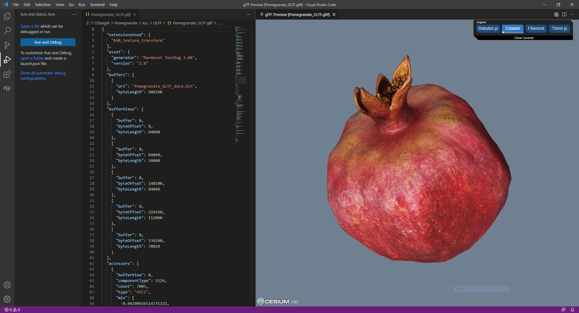 Pomegranate - 3D Model by Grishmanovskij Anton