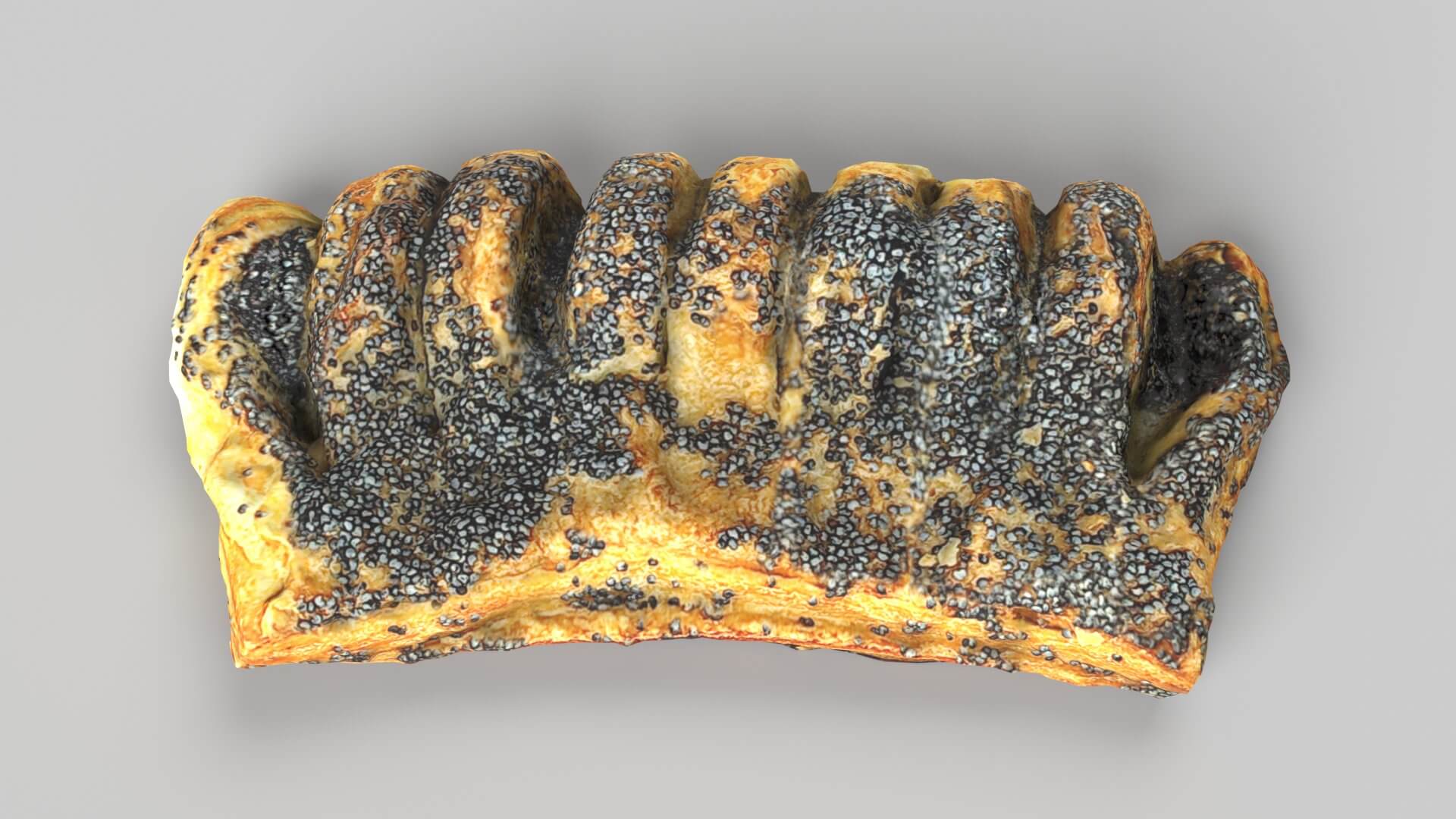 Puff Pastry Bun with Poppy - 3D Model by Grishmanovskij Anton