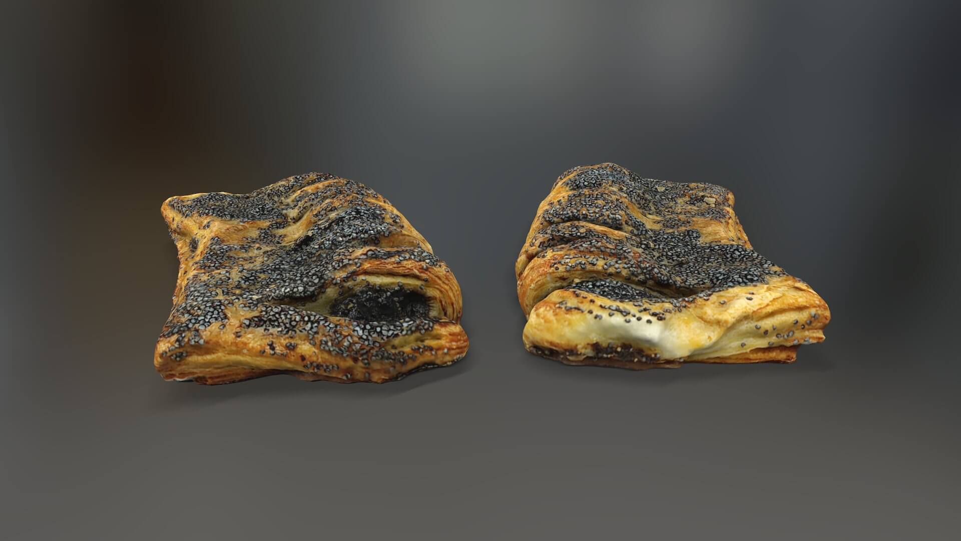 Puff Pastry Bun with Poppy - 3D Model by Grishmanovskij Anton