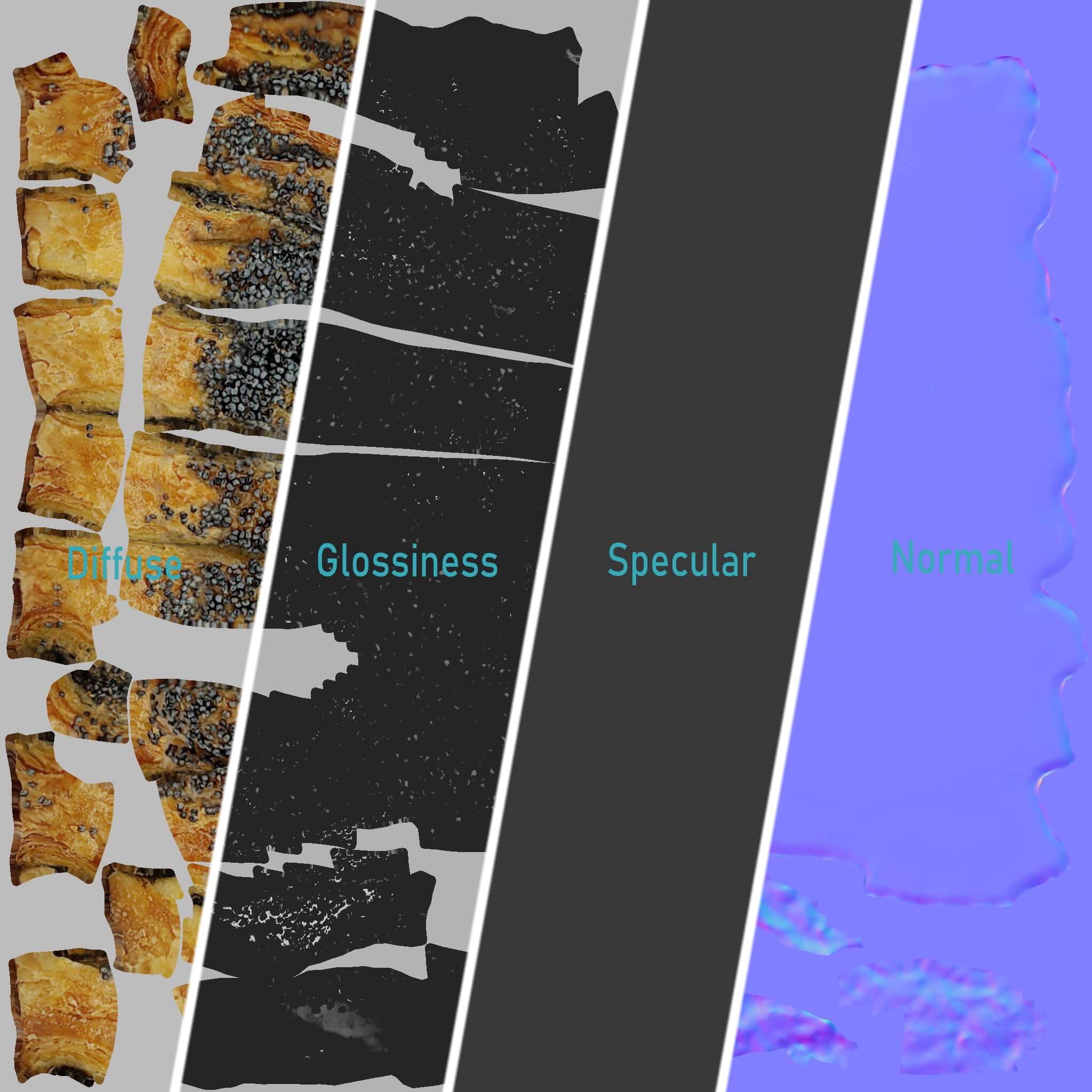 Puff Pastry Bun with Poppy - 3D Model by Grishmanovskij Anton