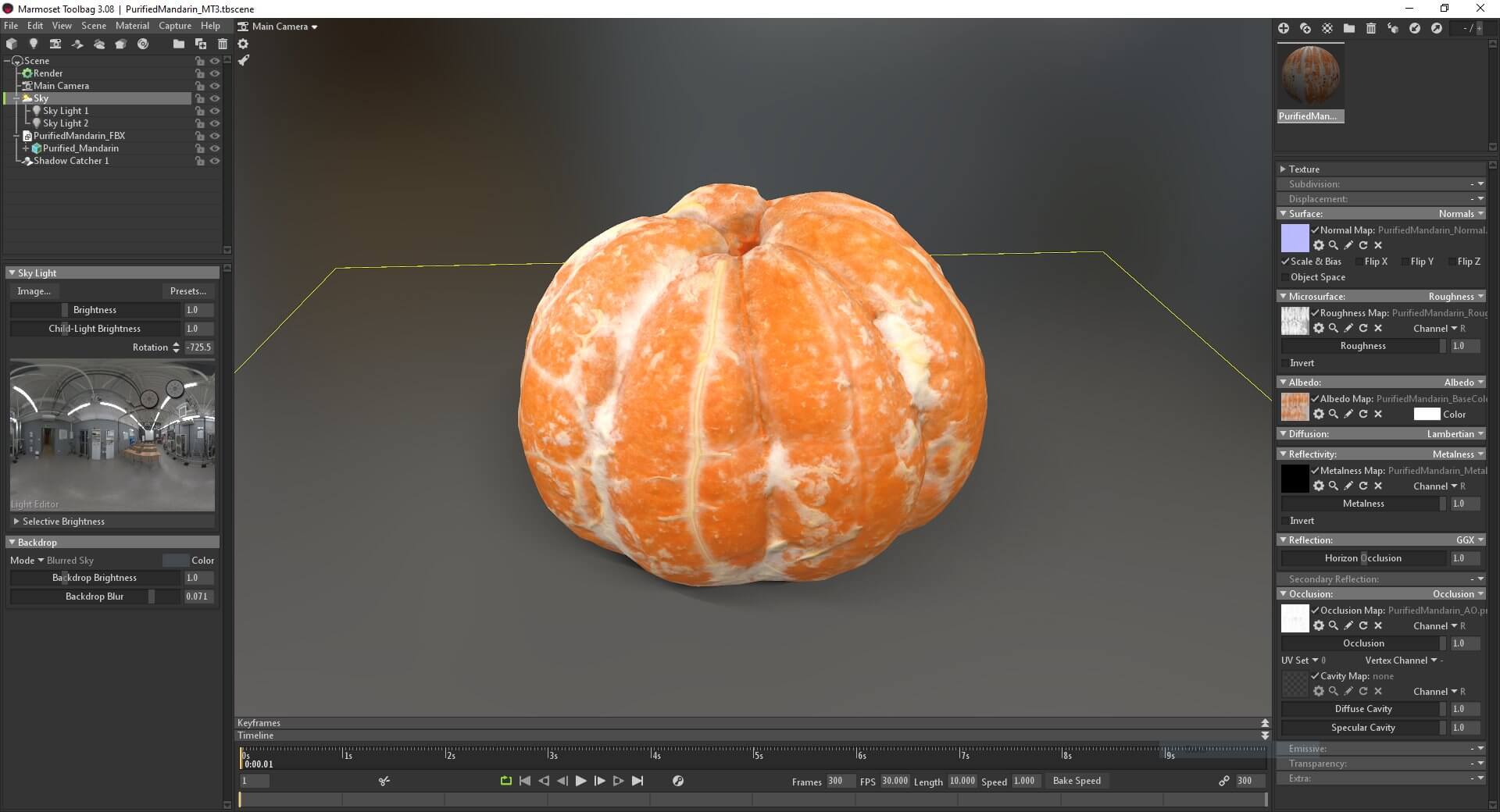 Purified Mandarin - 3D Model by Grishmanovskij Anton