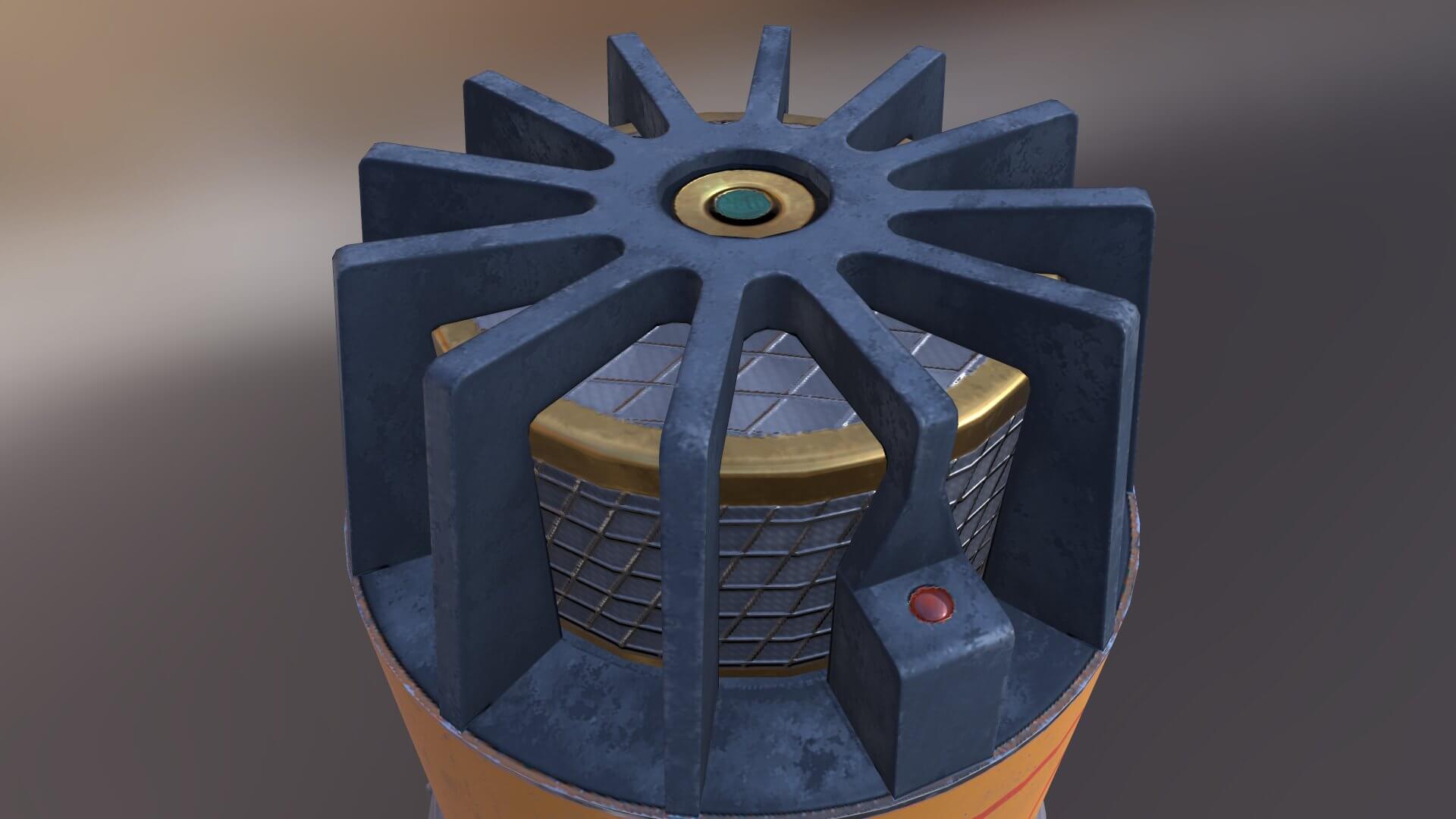 Radioisotope Smoke Detector RID-1 3D Model by Grishmanovskij Anton