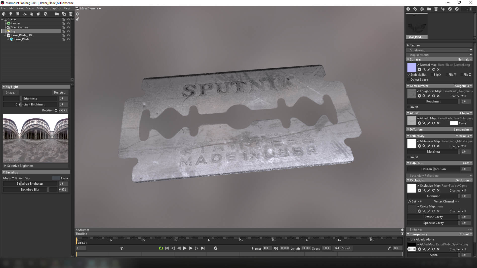 Razor Blade - 3D Model by Grishmanovskij Anton