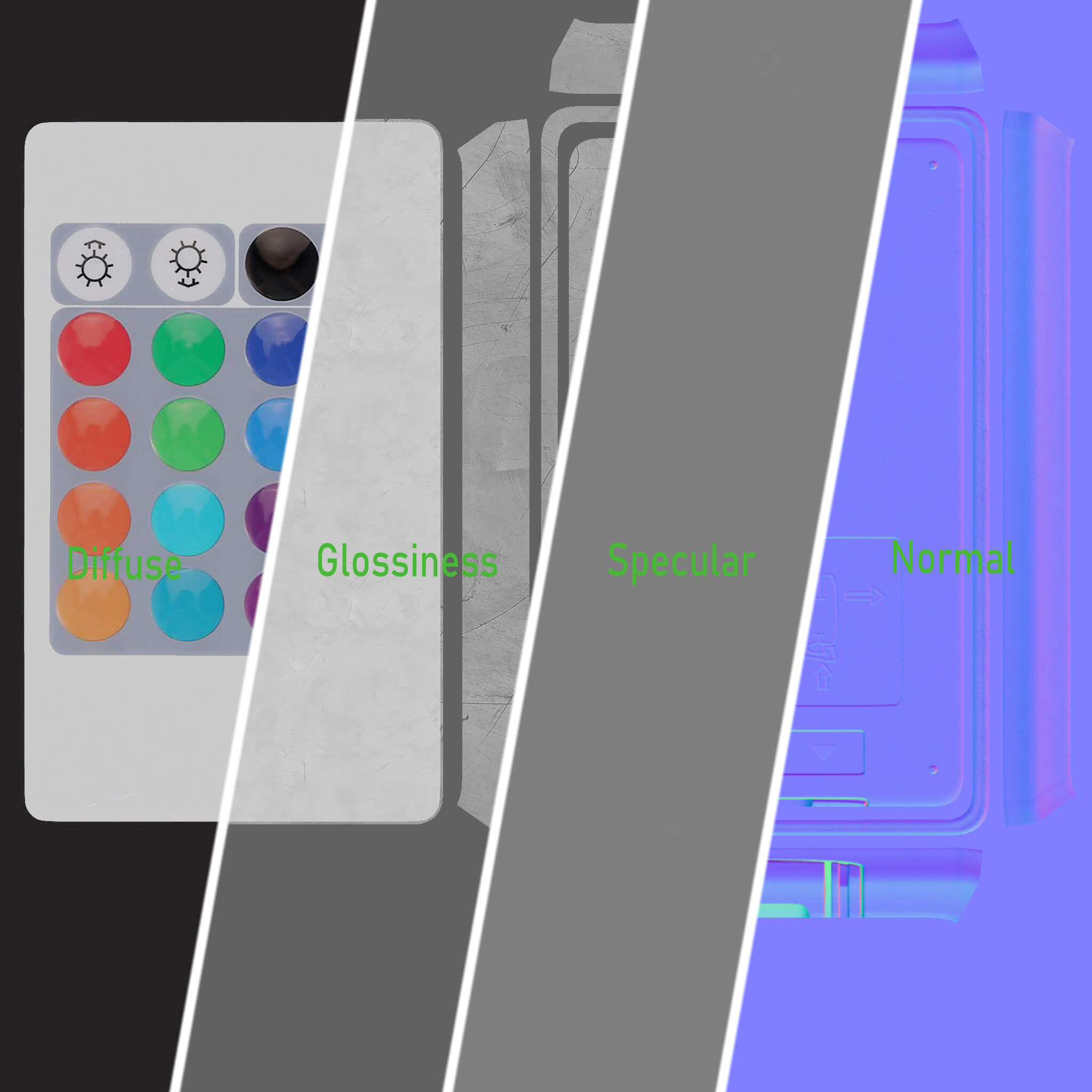 RGB Remote Control - 3D Model by Grishmanovskij Anton