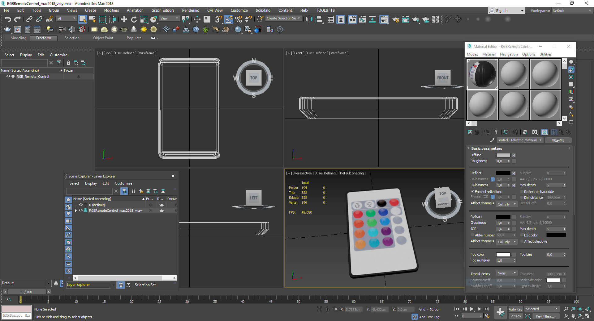 RGB Remote Control - 3D Model by Grishmanovskij Anton