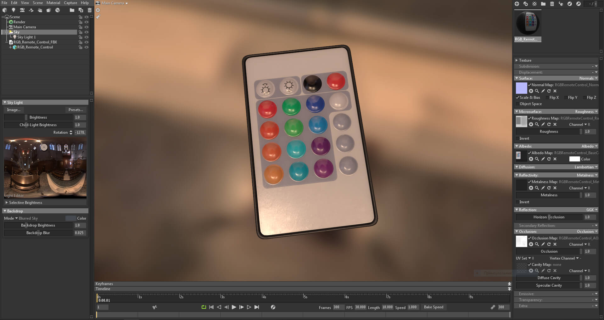 RGB Remote Control - 3D Model by Grishmanovskij Anton