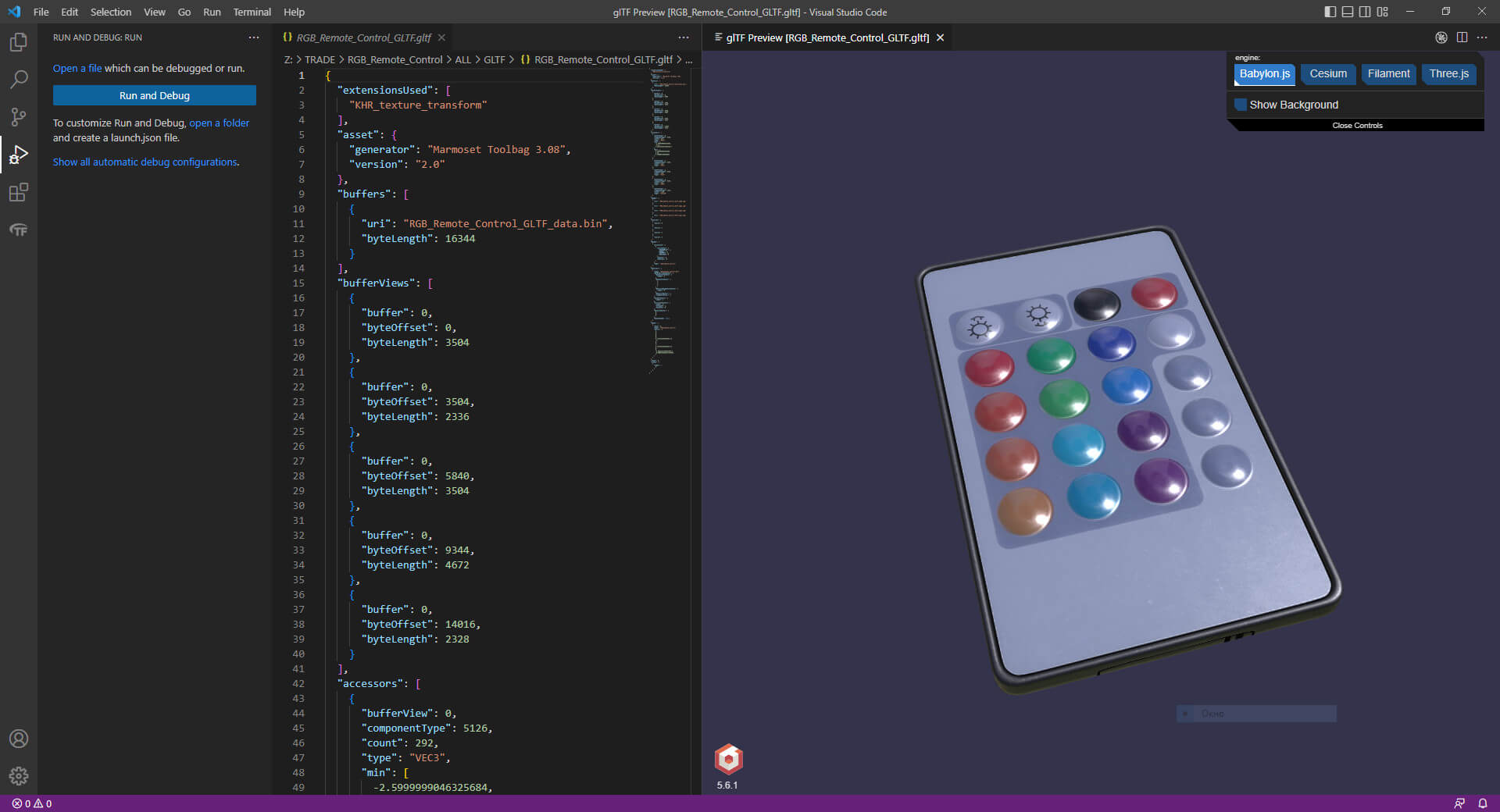 RGB Remote Control - 3D Model by Grishmanovskij Anton