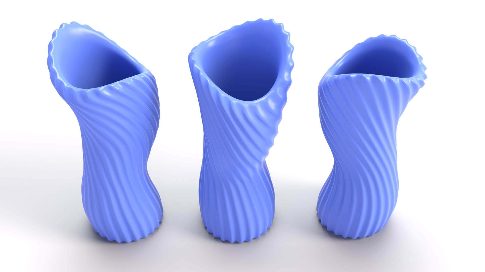 Ribbed Twisted Vase - 3D Model by Grishmanovskij Anton