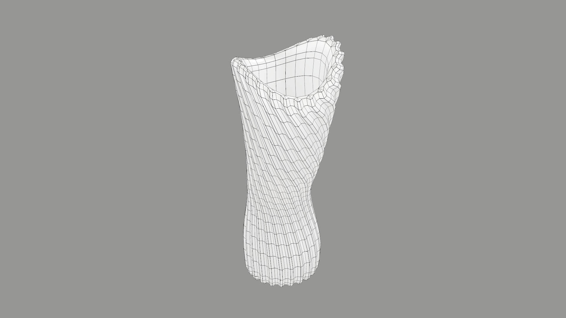 Ribbed Twisted Vase - 3D Model by Grishmanovskij Anton