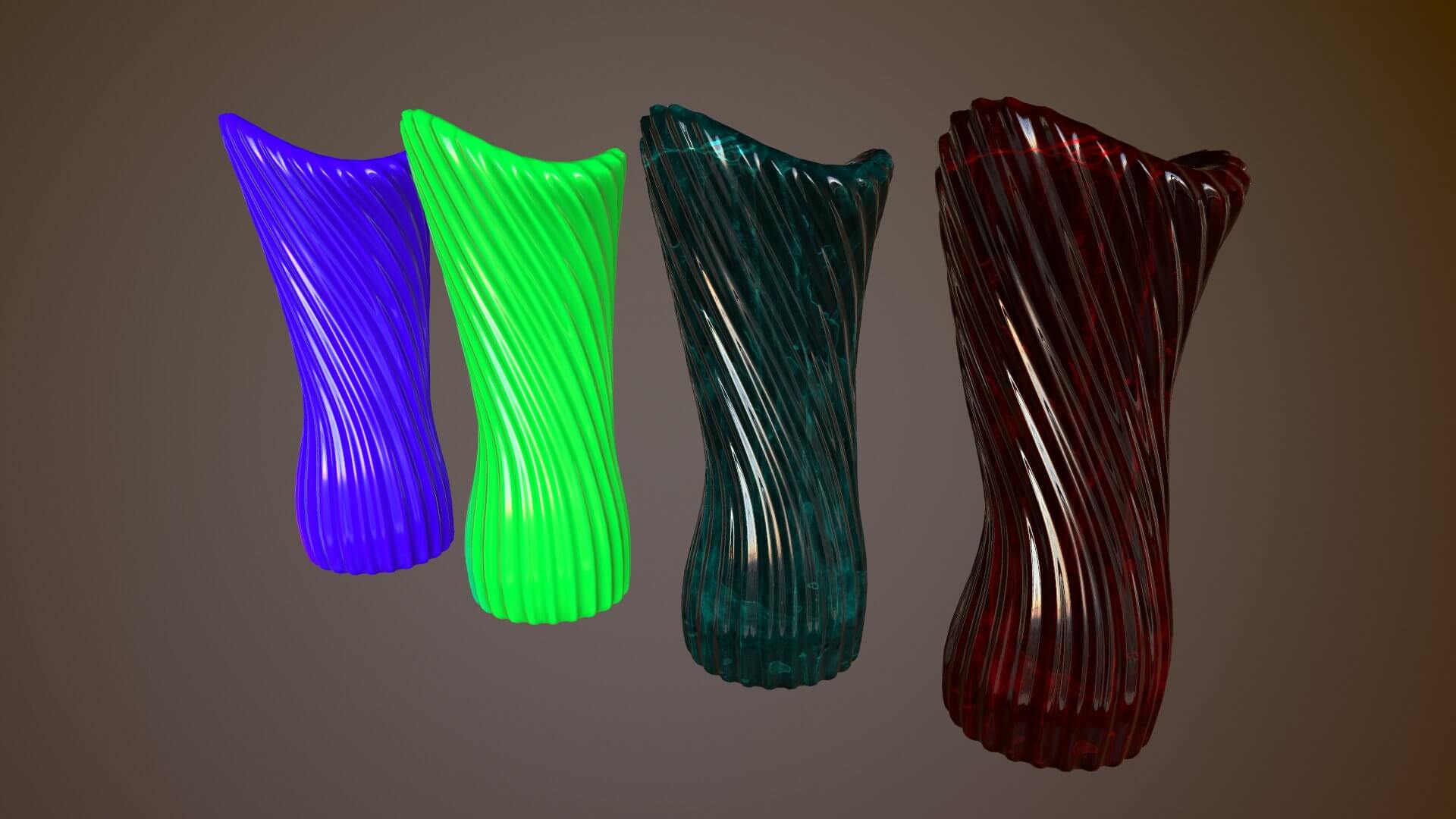 Ribbed Twisted Vase - 3D Model by Grishmanovskij Anton