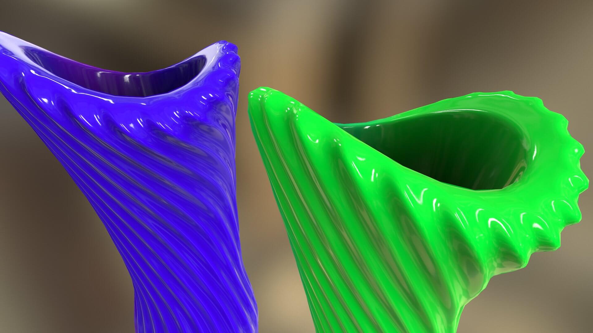 Ribbed Twisted Vase - 3D Model by Grishmanovskij Anton