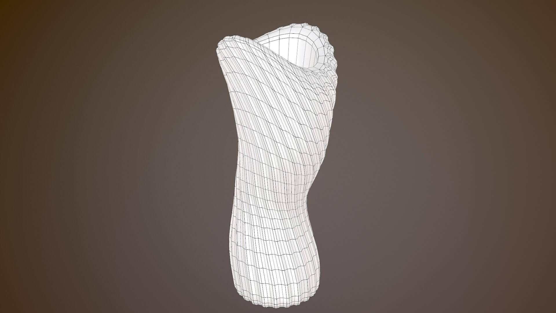 Ribbed Twisted Vase - 3D Model by Grishmanovskij Anton