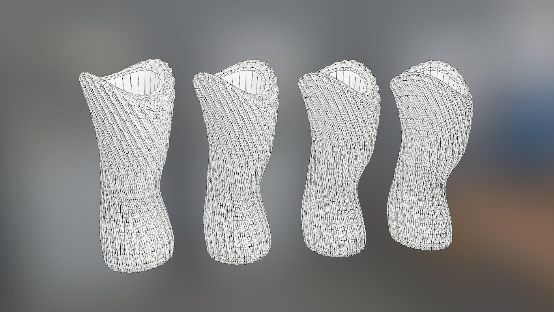 Ribbed Twisted Vase - 3D Model by Grishmanovskij Anton