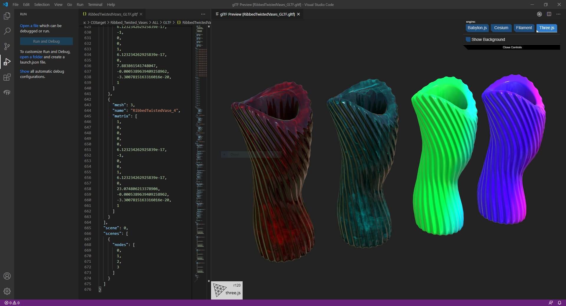 Ribbed Twisted Vase - 3D Model by Grishmanovskij Anton