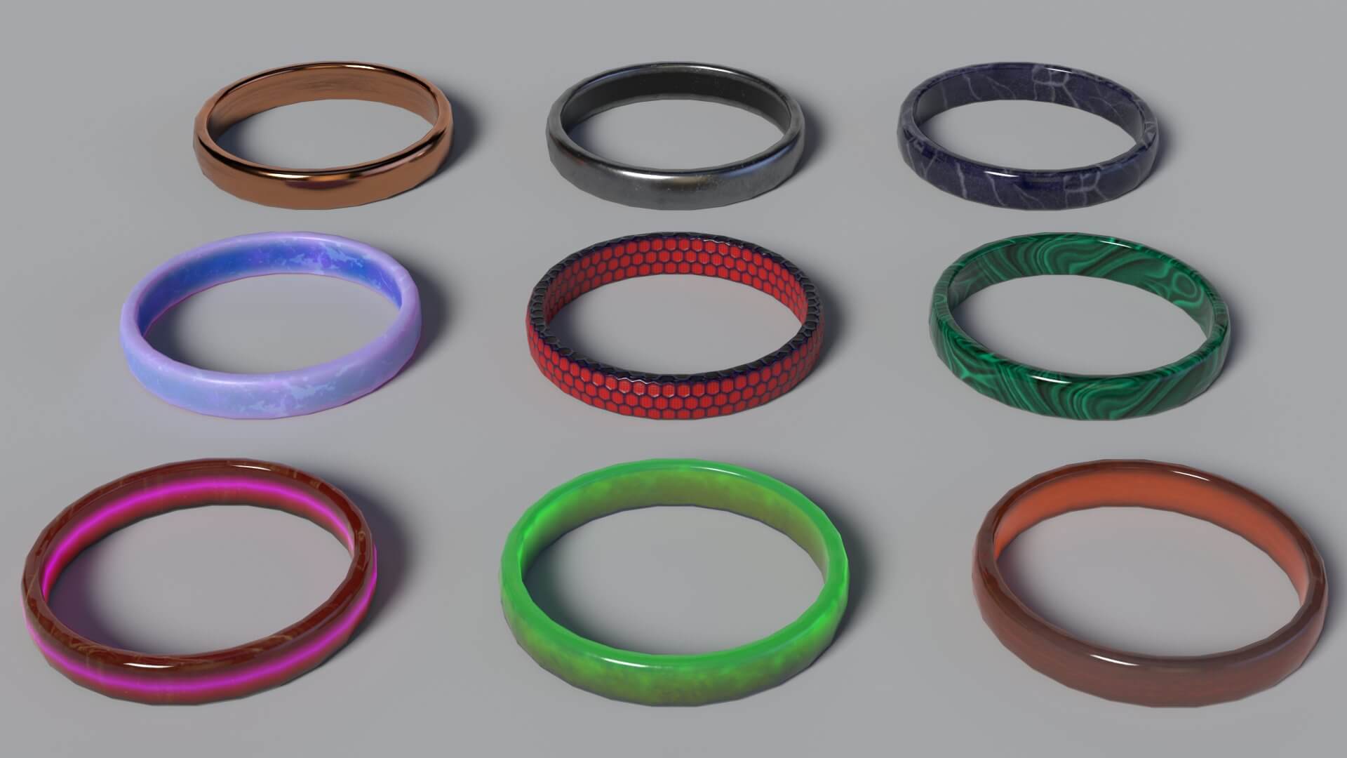 Ring Collection - 3D Model by Grishmanovskij Anton
