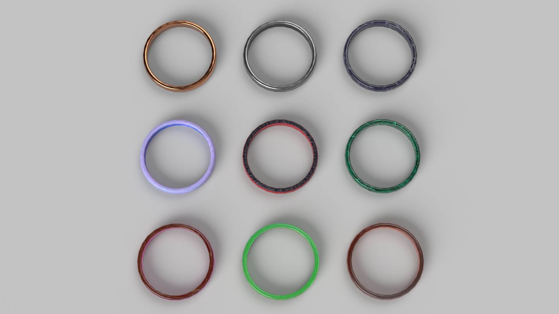 Ring Collection - 3D Model by Grishmanovskij Anton