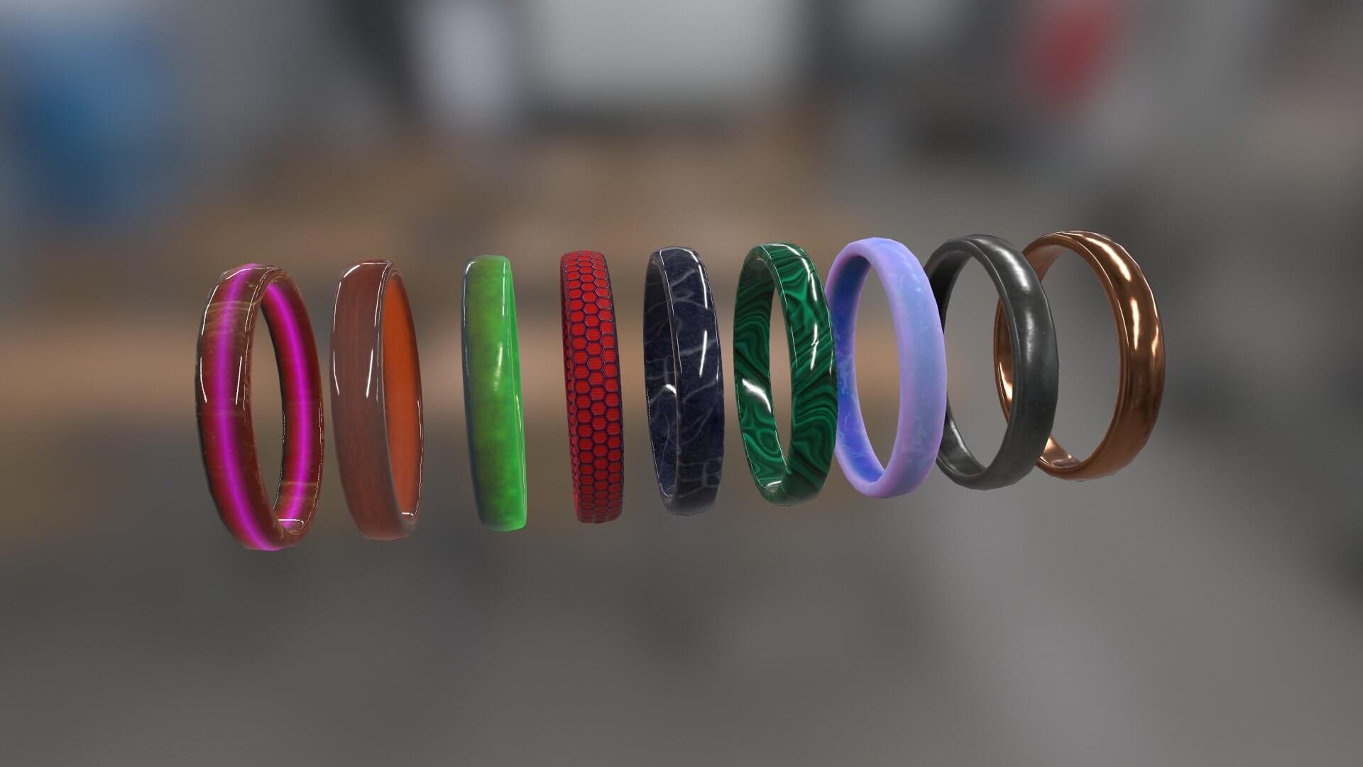 Ring Collection - 3D Model by Grishmanovskij Anton