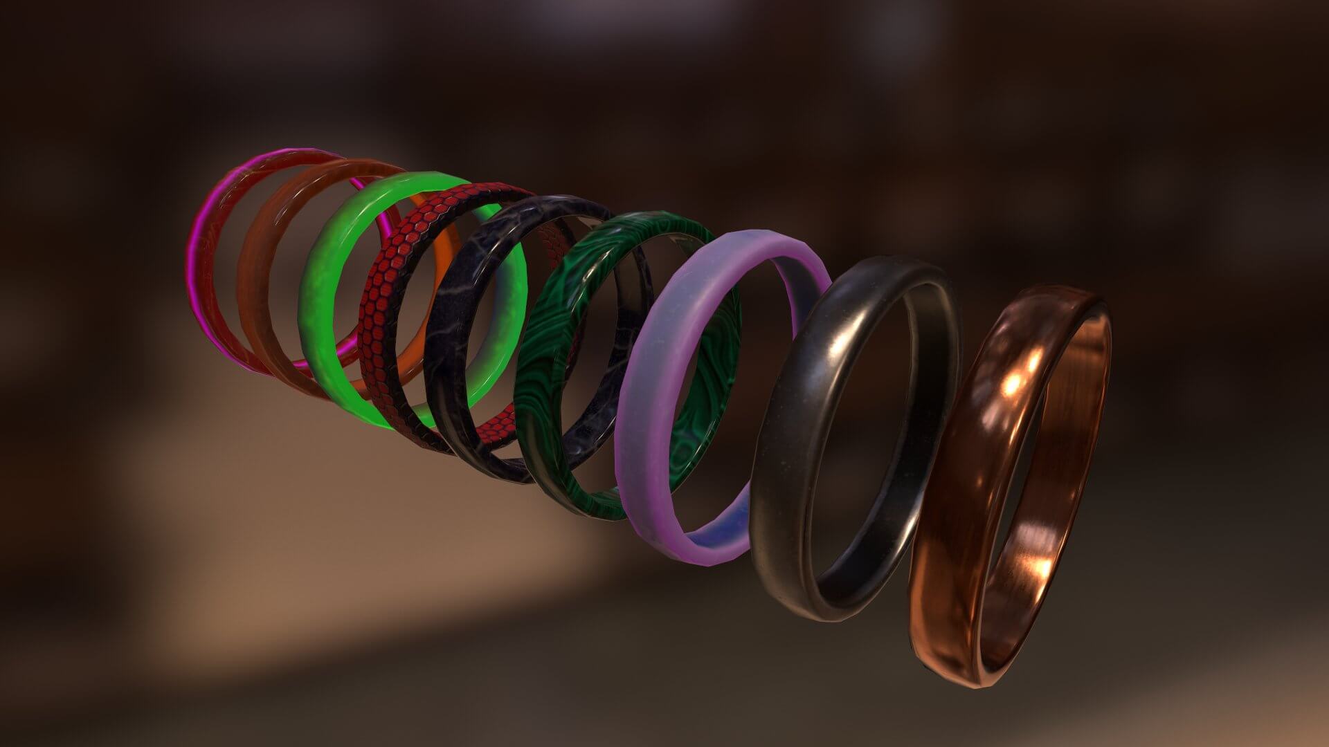 Ring Collection - 3D Model by Grishmanovskij Anton