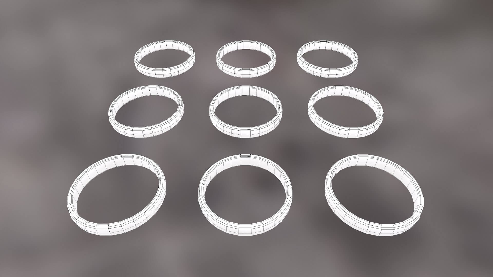 Ring Collection - 3D Model by Grishmanovskij Anton