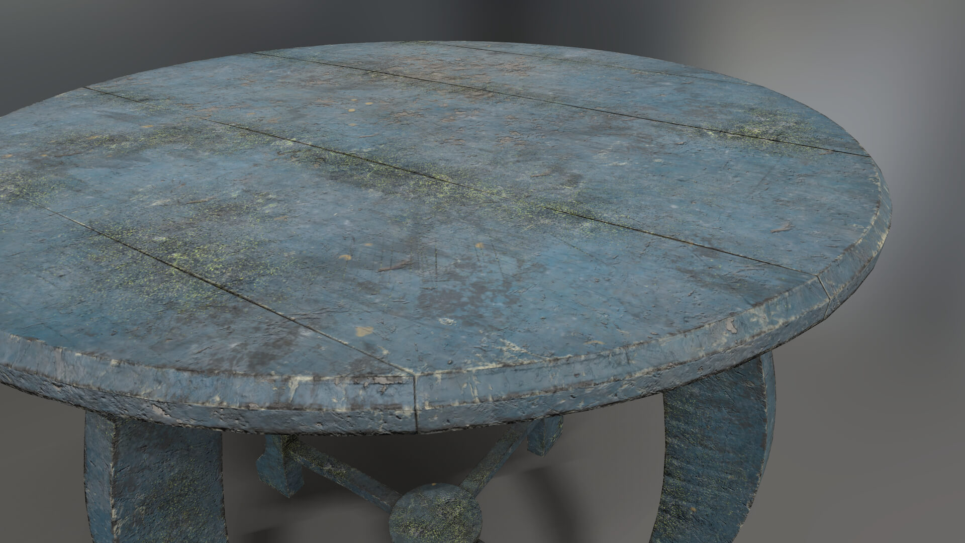 Old Round Table - 3D Model by Grishmanovskij Anton