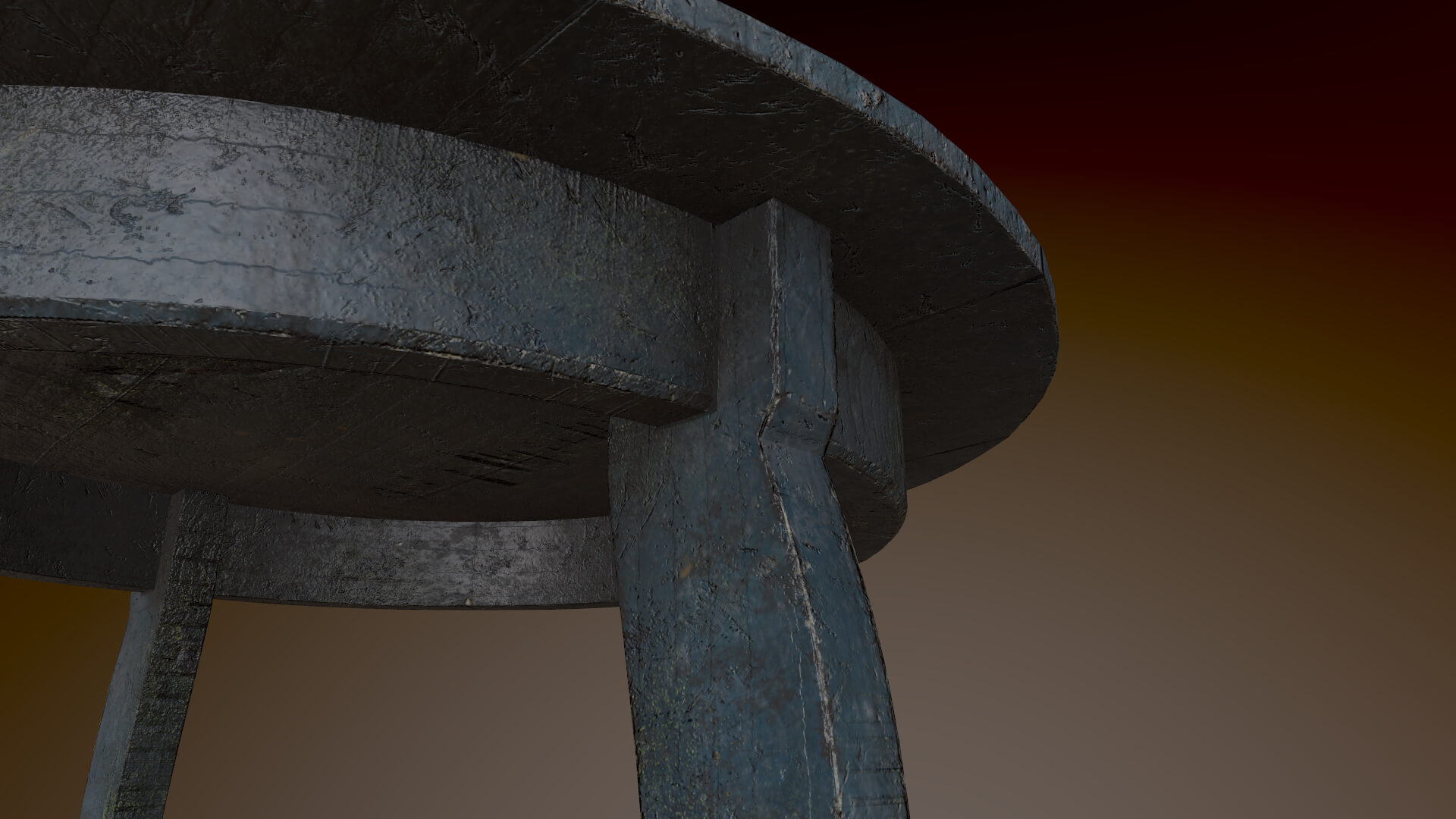 Old Round Table - 3D Model by Grishmanovskij Anton