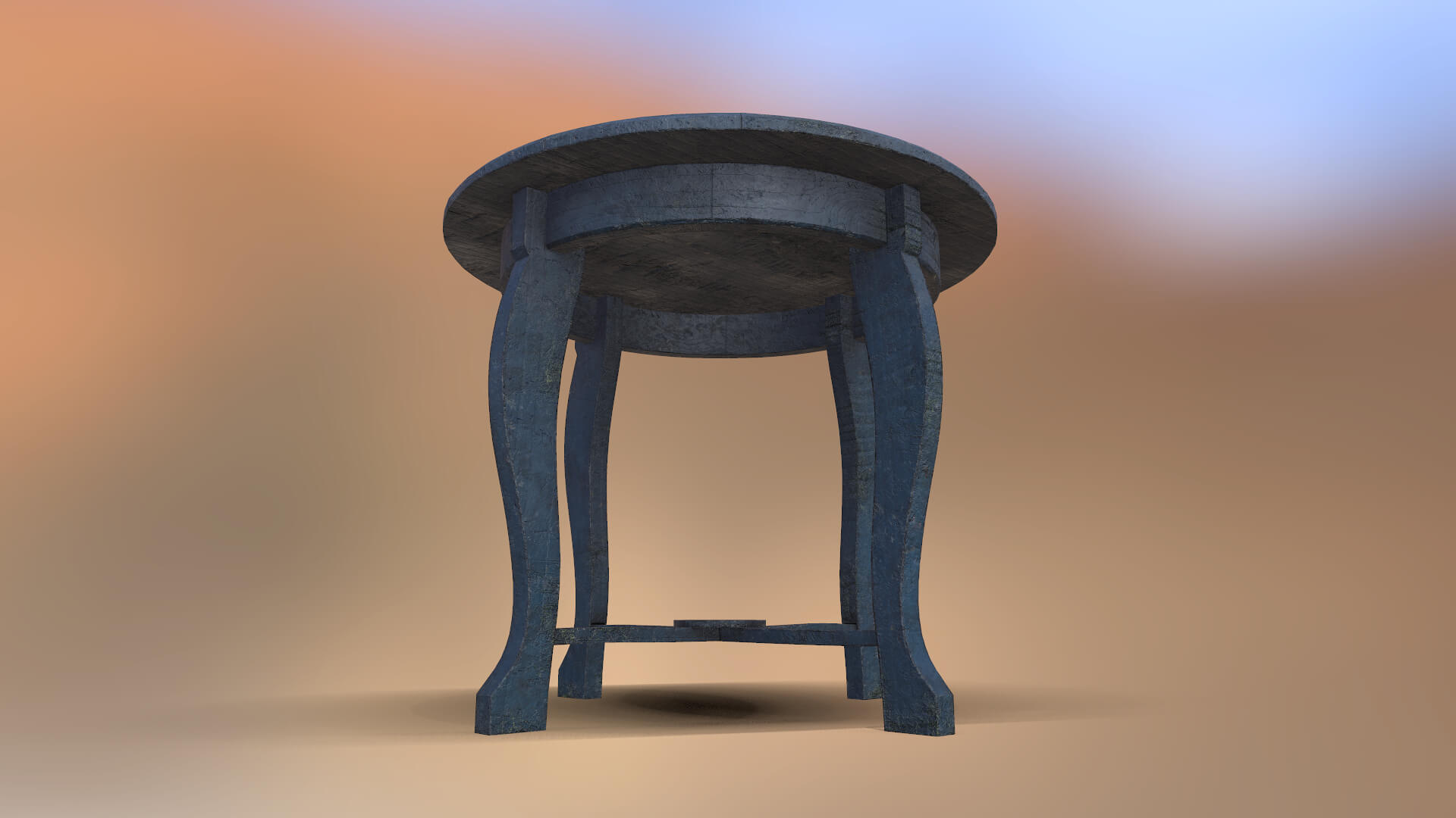 Old Round Table - 3D Model by Grishmanovskij Anton