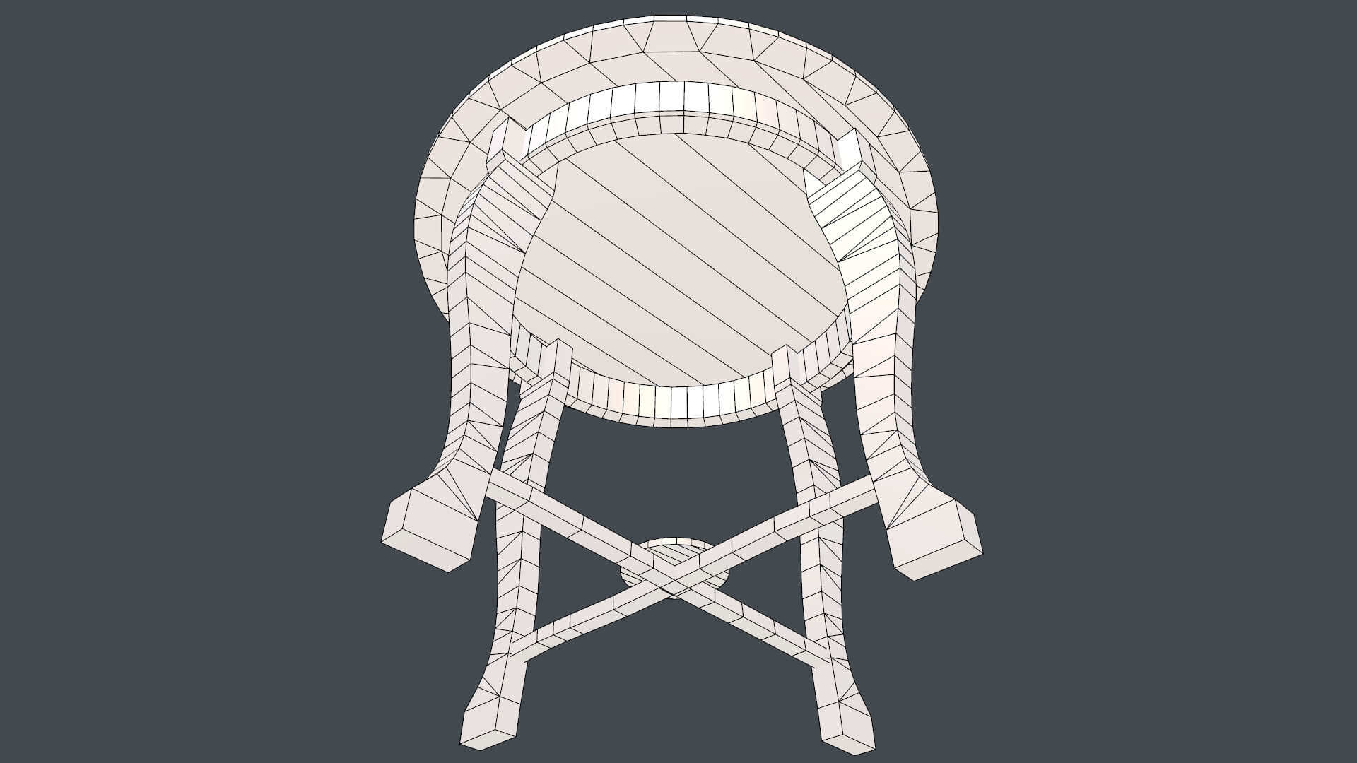 Old Round Table - 3D Model by Grishmanovskij Anton