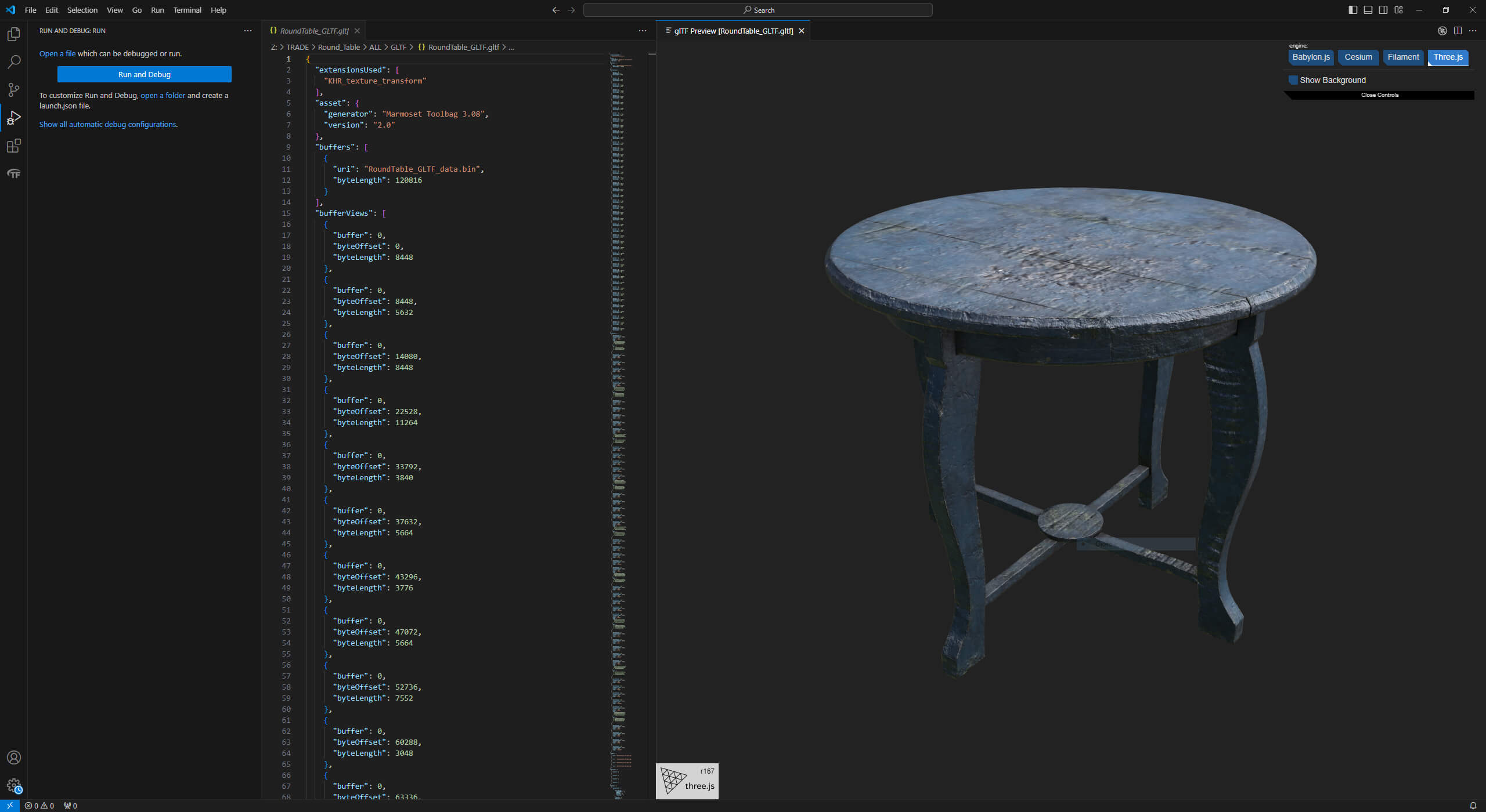 Old Round Table - 3D Model by Grishmanovskij Anton