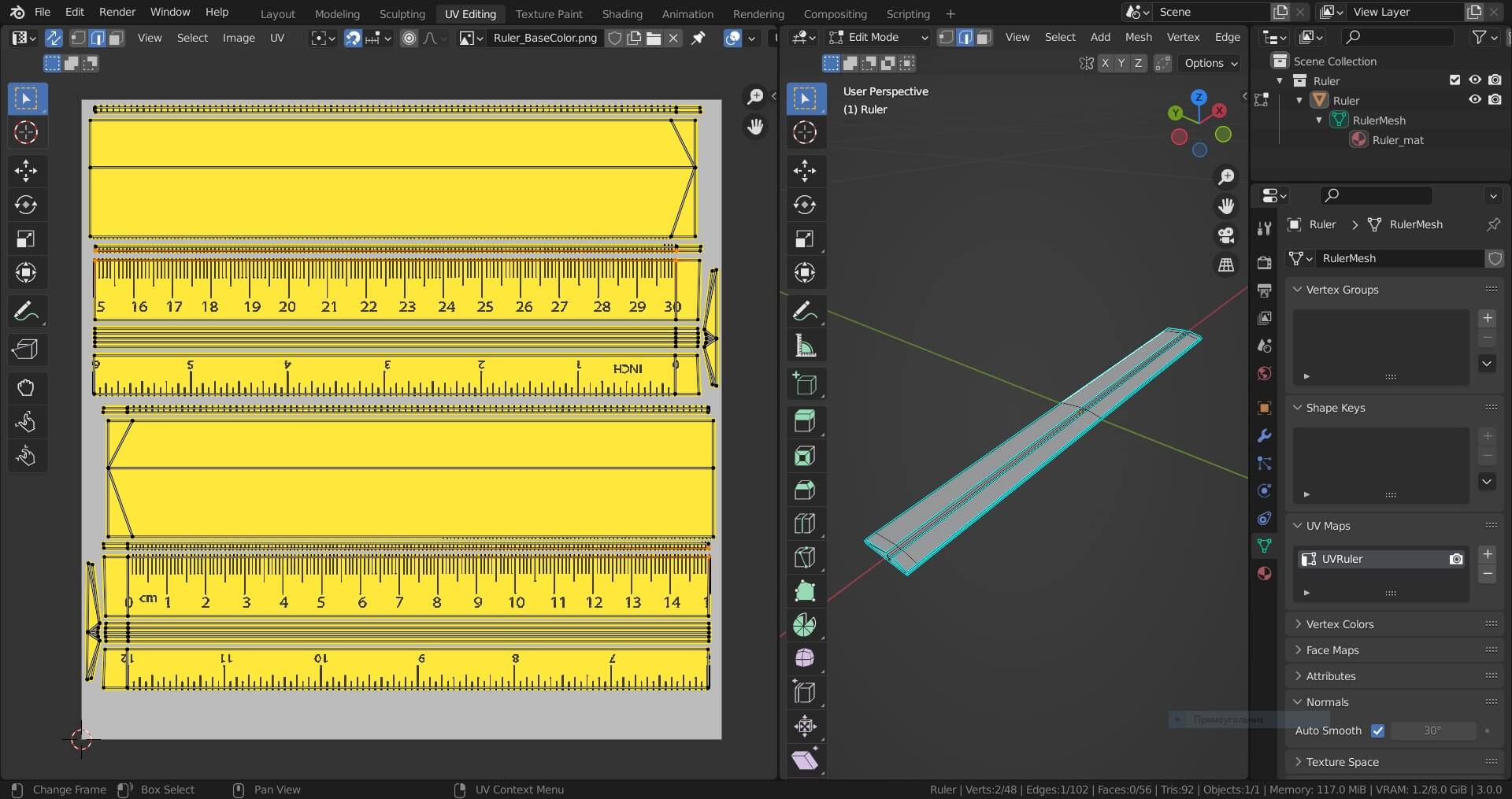 Ruler - 3D Model by Grishmanovskij Anton